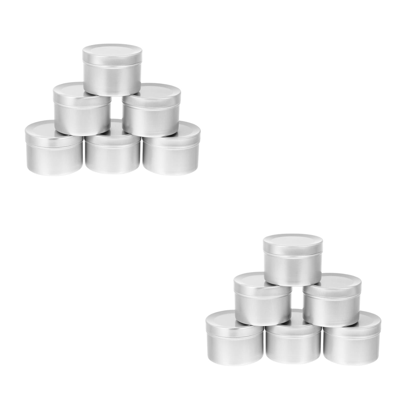 Worgeous 12 Pcs Aluminum Tin Cans Refillable Aluminum Tin Jar Round ...