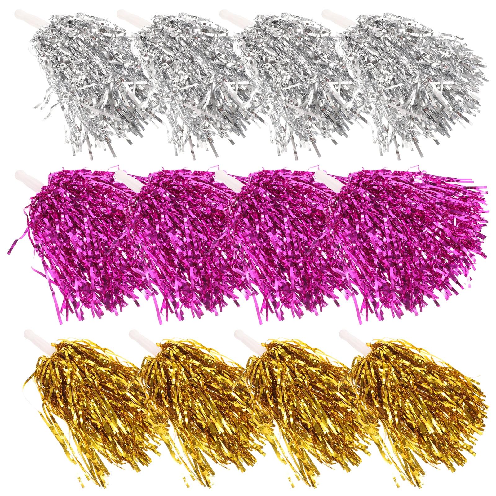 Worgeous 12 Pcs Cheerleading Pom Poms Hand Flower Attractive Props ...