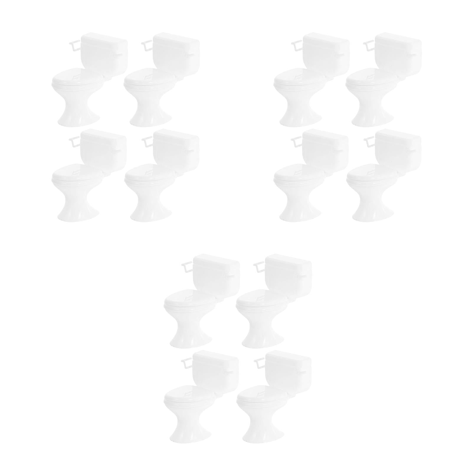 Worgeous 12 Pcs Doll House Toilet Mini Toilet Doll House Miniature ...