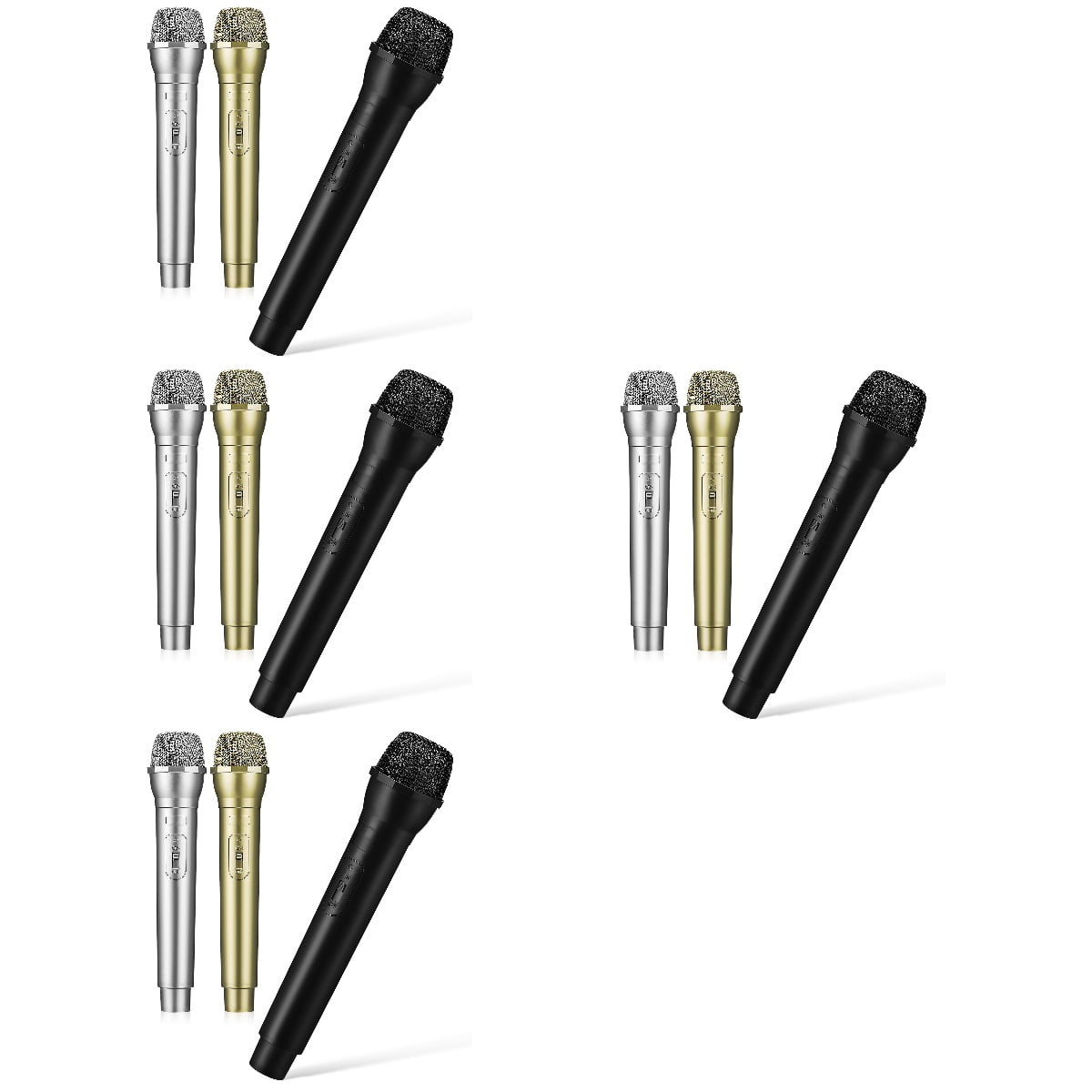 Worgeous 12 Pcs Fake Microphones Prop Microphone Simulation Microphone ...