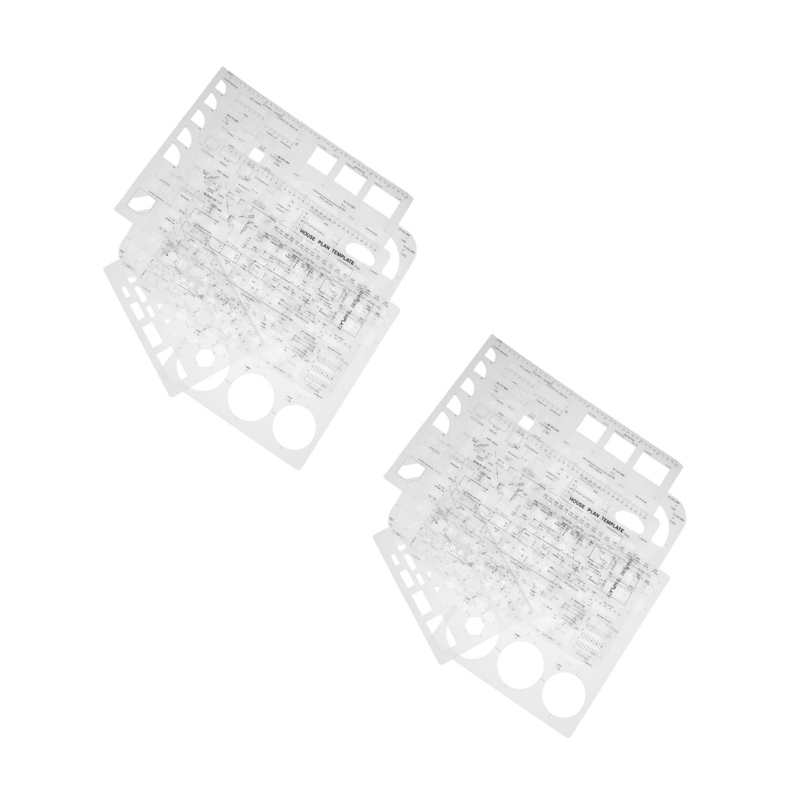 Worgeous 12 Pcs Geometric Stencils Drawing Templates Drawing Stencils ...