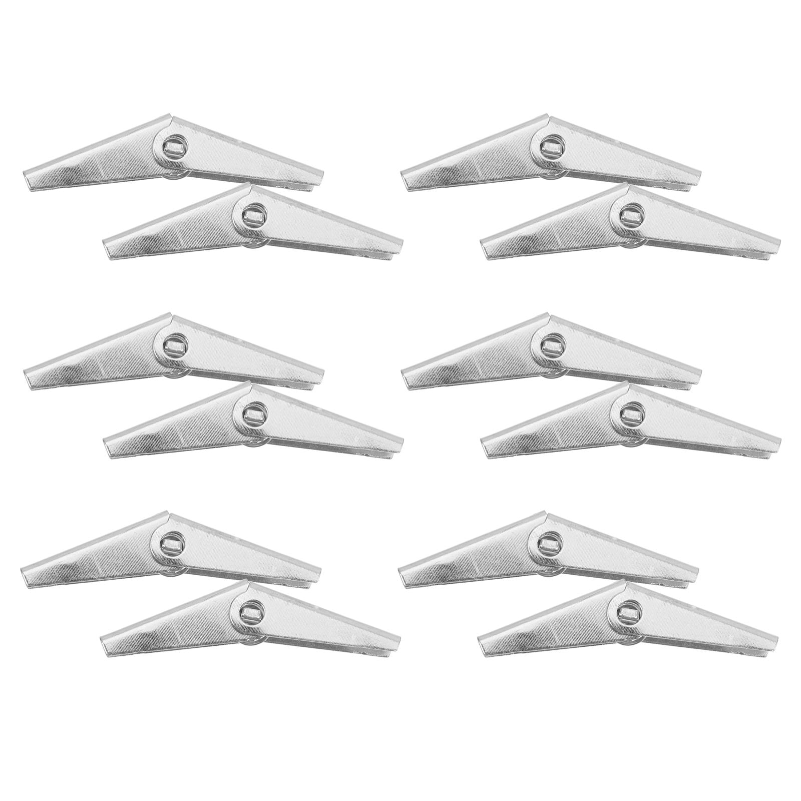 Worgeous 12 Pcs Heavy Toggle Bolts for Drywall Butterfly Masonry Silver ...