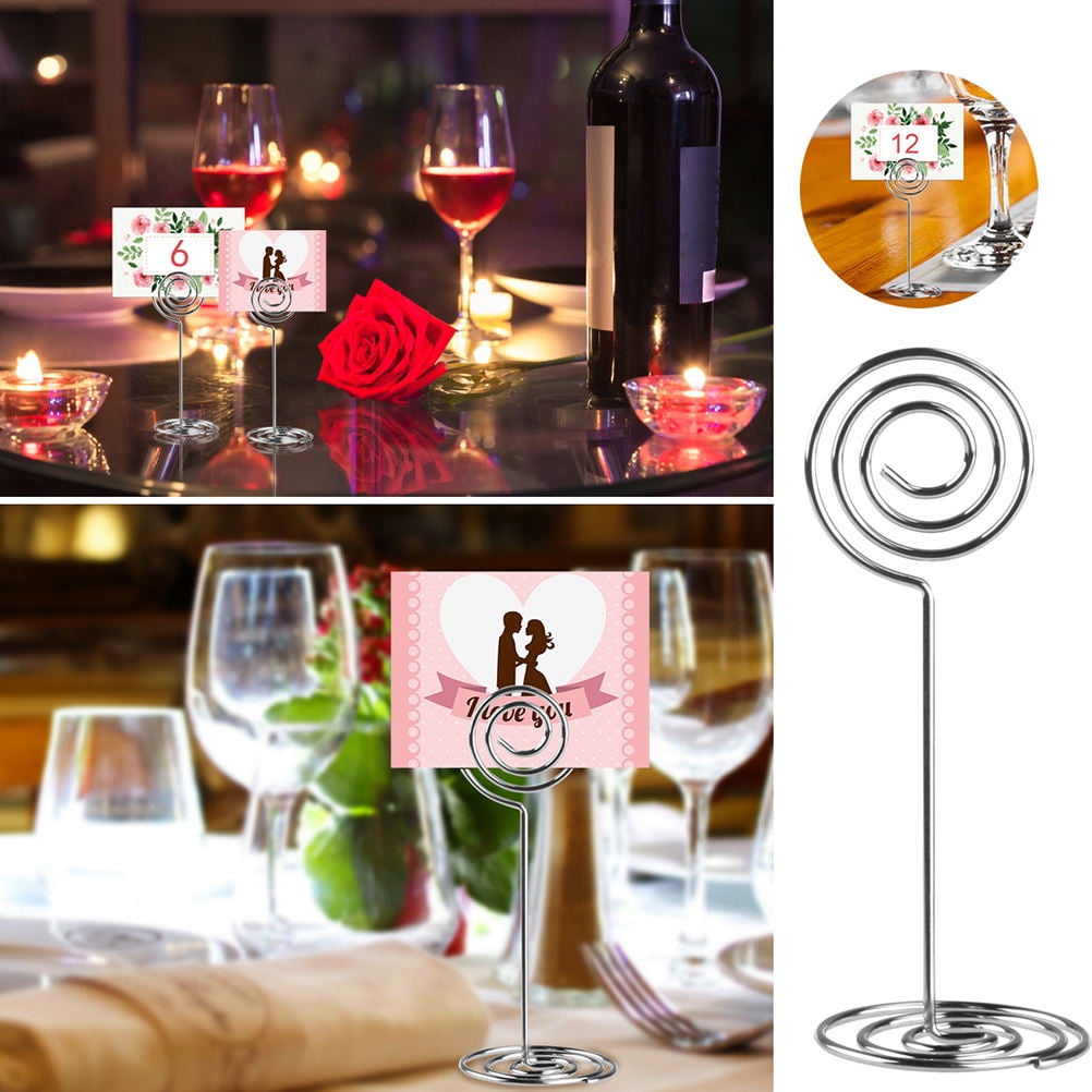 Worgeous 12 Pcs Metal Photo Clips Paper Menu Table Place Card Holders ...