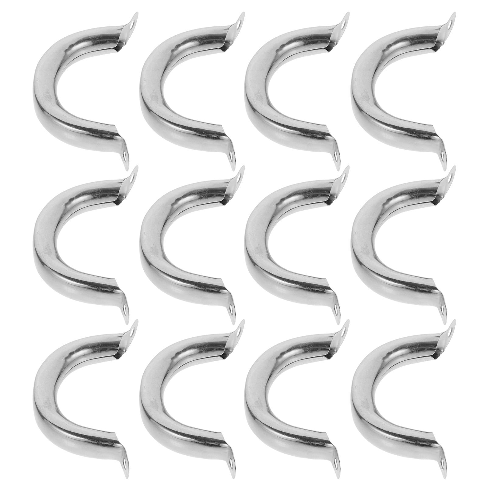 12Pcs Silver Pan Side Handles for Cookware Stainless Steel Replacement ...