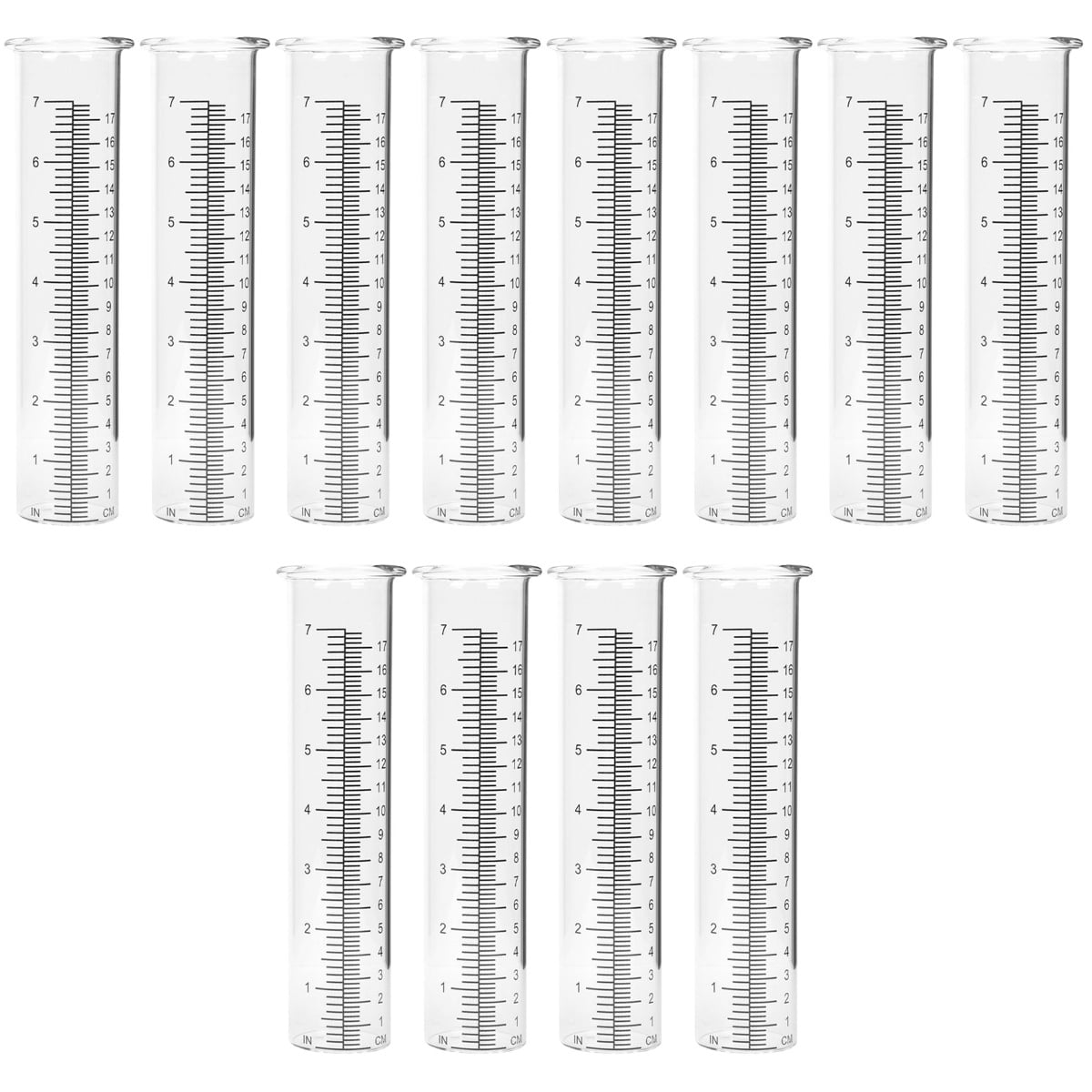 Worgeous 12 Pcs Rain Gauge with Scale Transparent Rain Gauge Rain ...