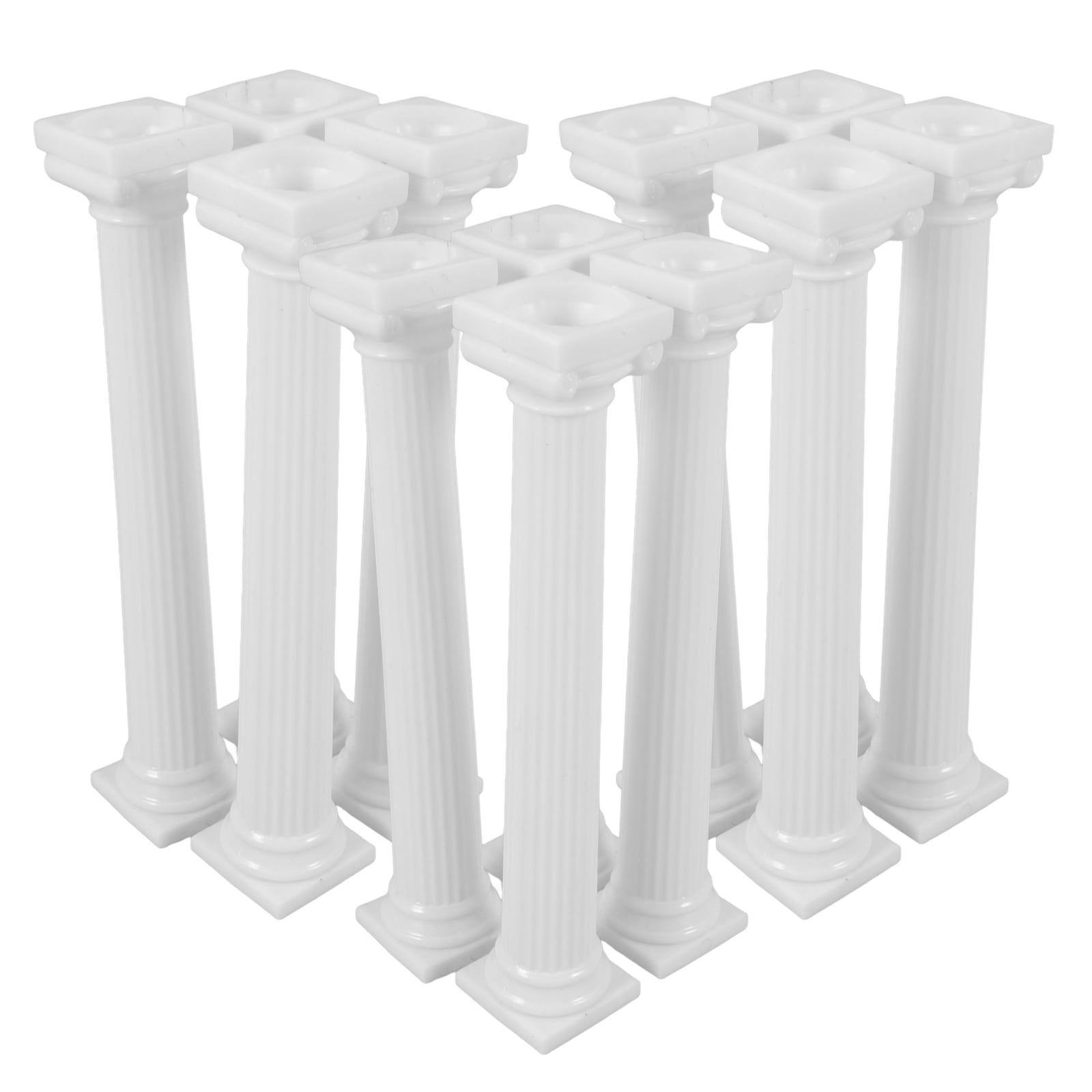 Worgeous 12 Pcs Roman Column Cake Tiered Stands Plastic Pillars Stand ...