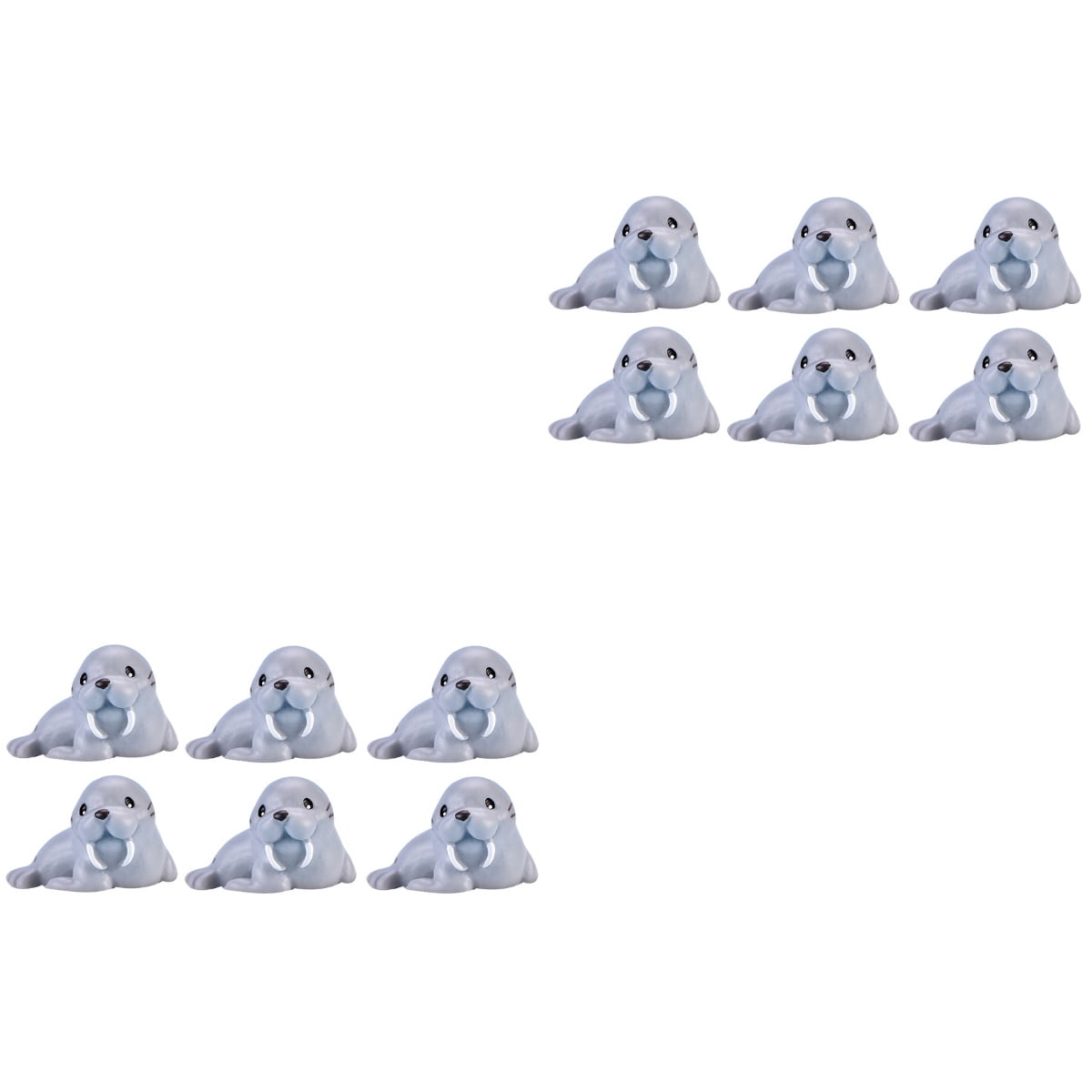 Worgeous 12 Pcs Simulation Animals Models Elephant Seal Resin Children ...