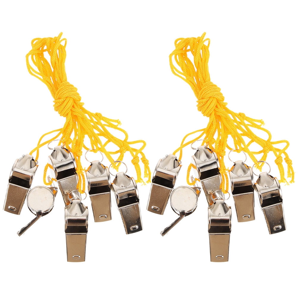 Worgeous 12 Pcs Sports Whistle Referee Whistles Custom Lanyard Fitness ...