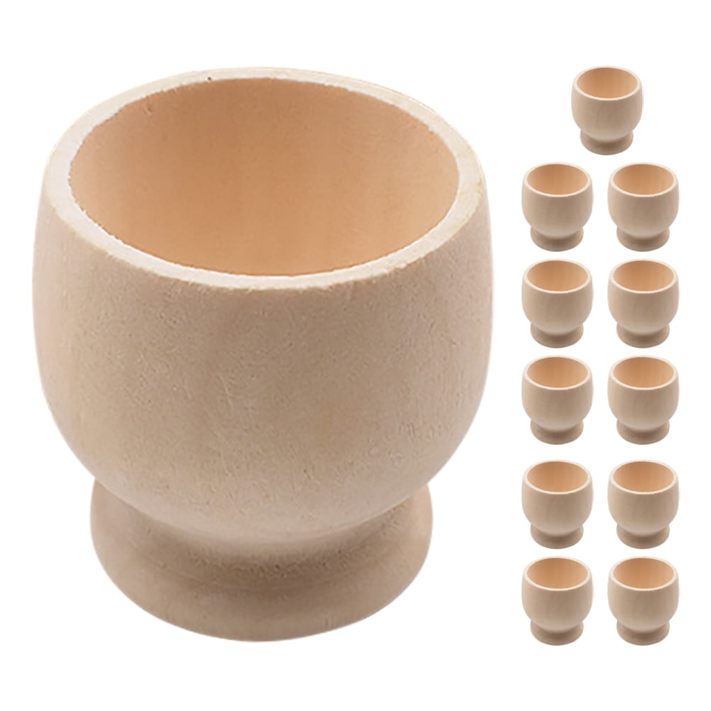 Worgeous 12 Pcs Wooden Egg Tray Succulents Plants Pots British Standard ...