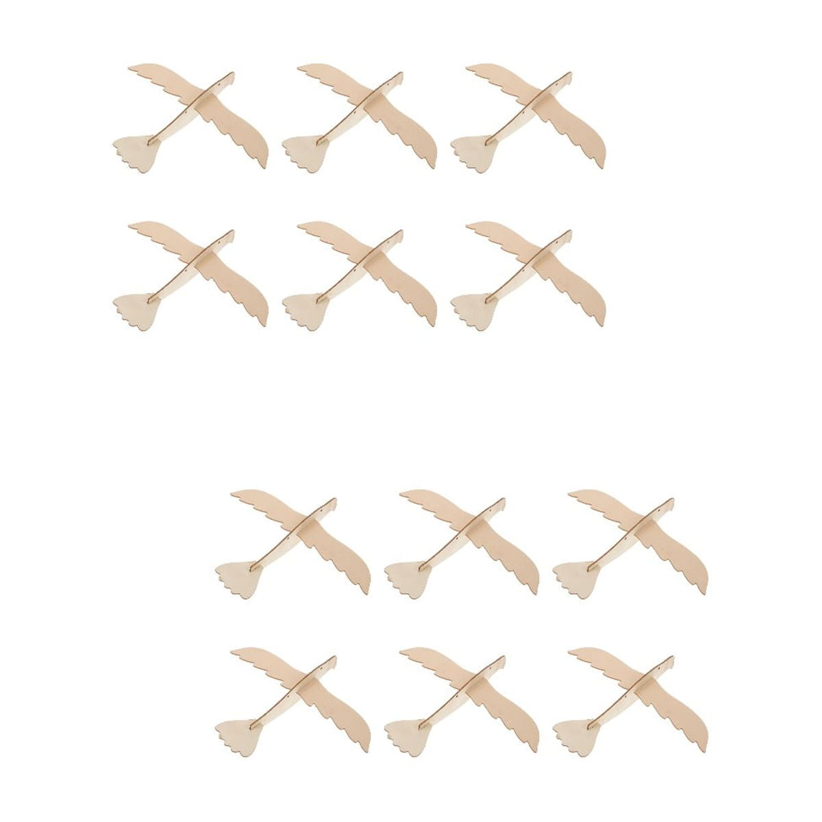 Worgeous 12 Pcs Wooden Model Airplane DIY Wood Airplane Kits Handicraft ...