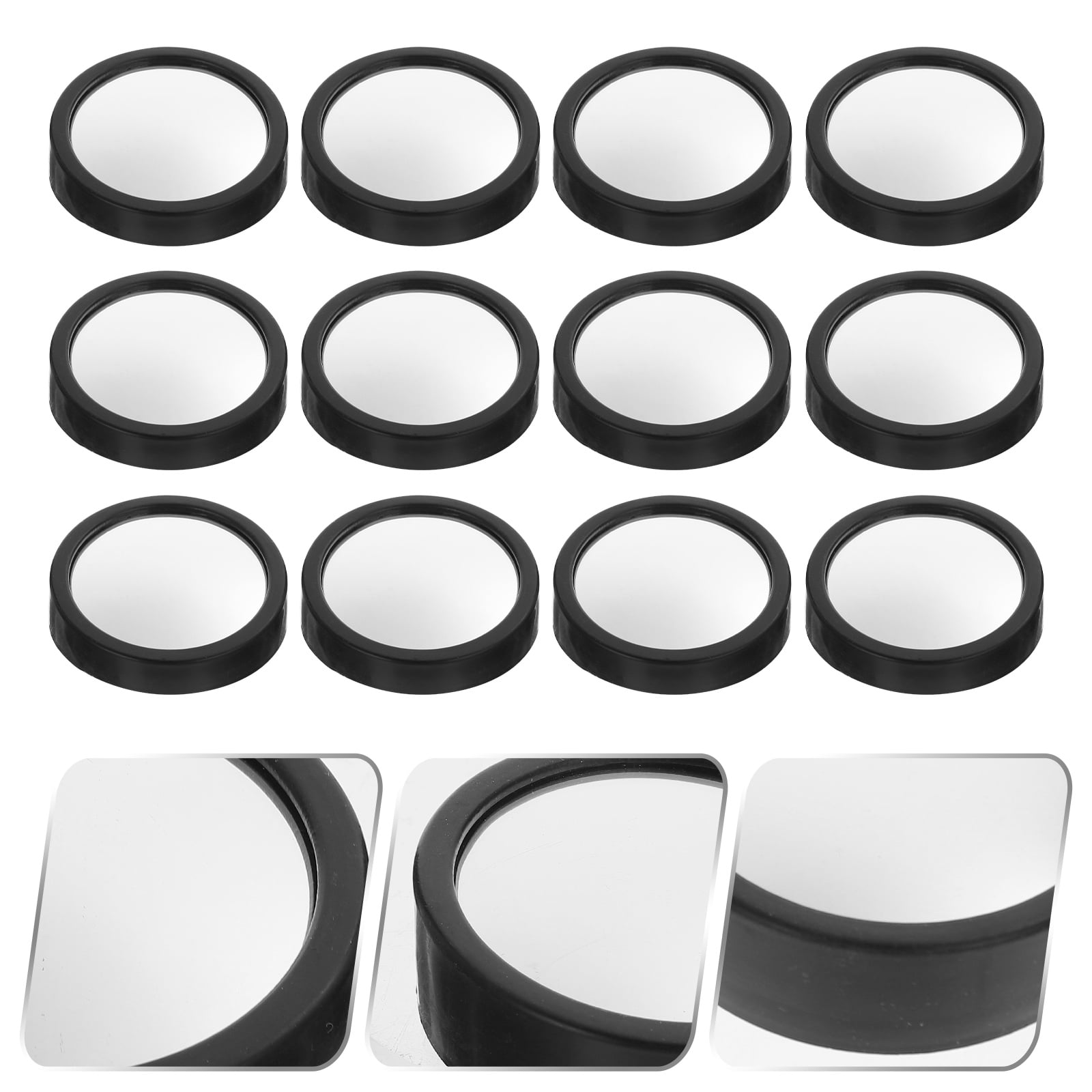 Worgeous 12 Pieces Black Glass Car Mirrors for Side Rear View ...