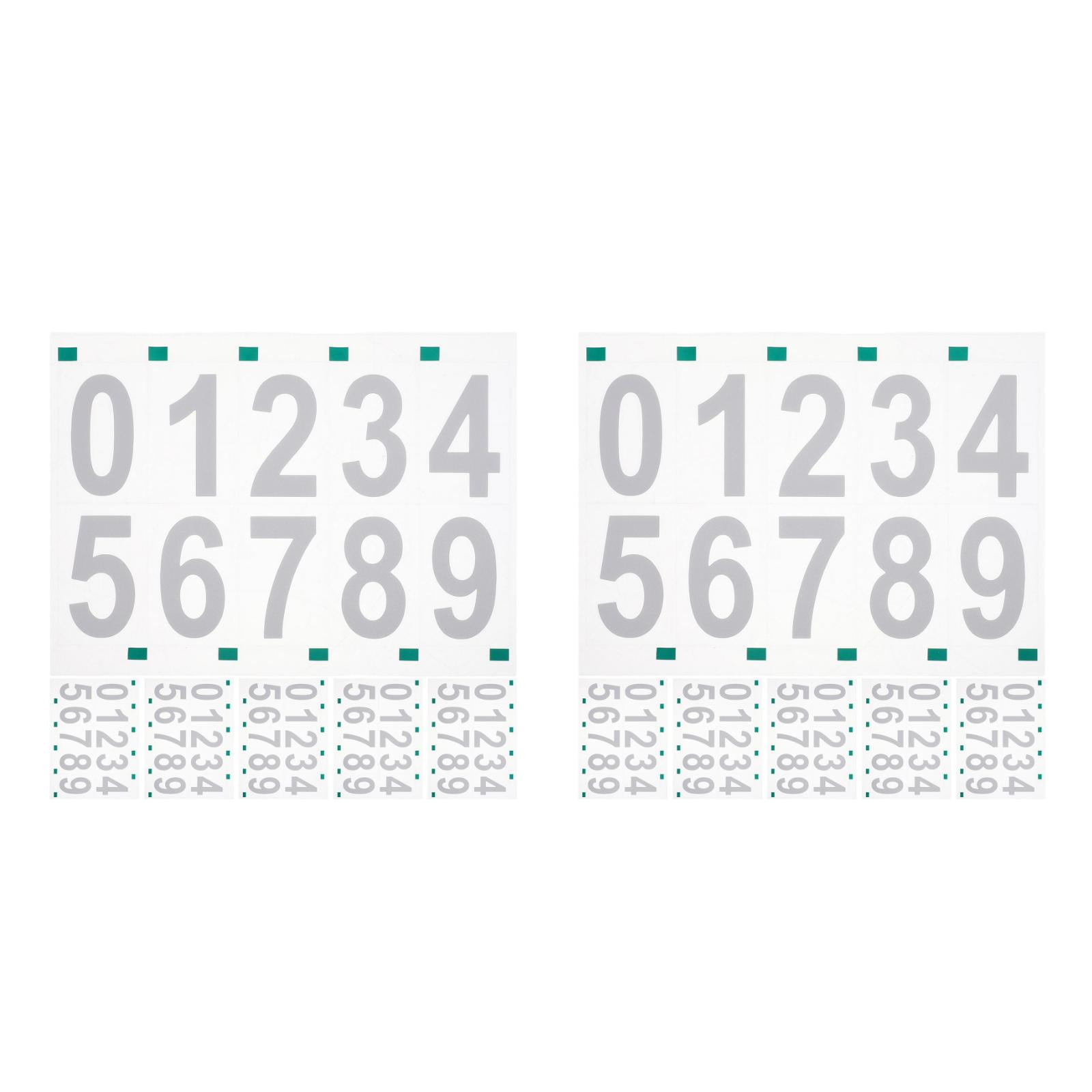 Worgeous 12 Sets Number Stickers For Mailbox Trash Can Sticker ...