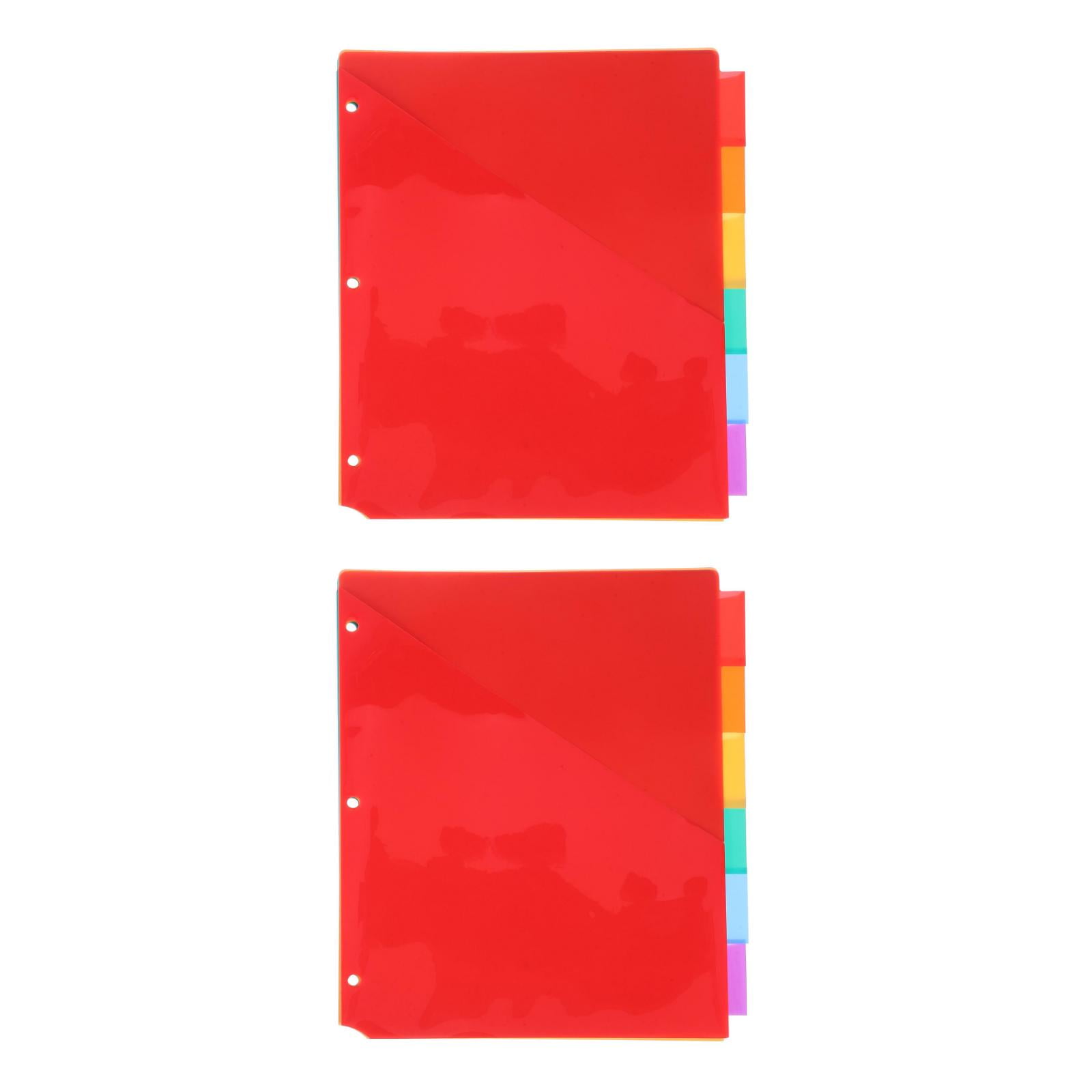 Worgeous 12 pcs Colored File Folder Dividers With Tabs Plastic Page ...