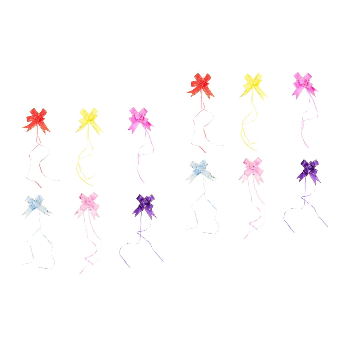 Worgeous 12 pcs Delicate Gold Rim Bows Stylish Gift Box Bow-knots ...