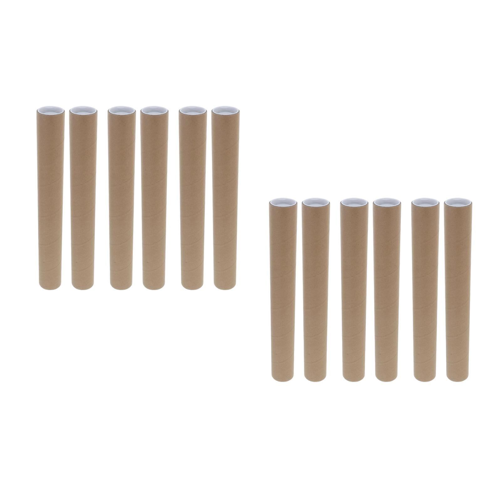 Worgeous 12 pcs Kraft Paper Mailing Tubes With Plastic Caps Chinese ...