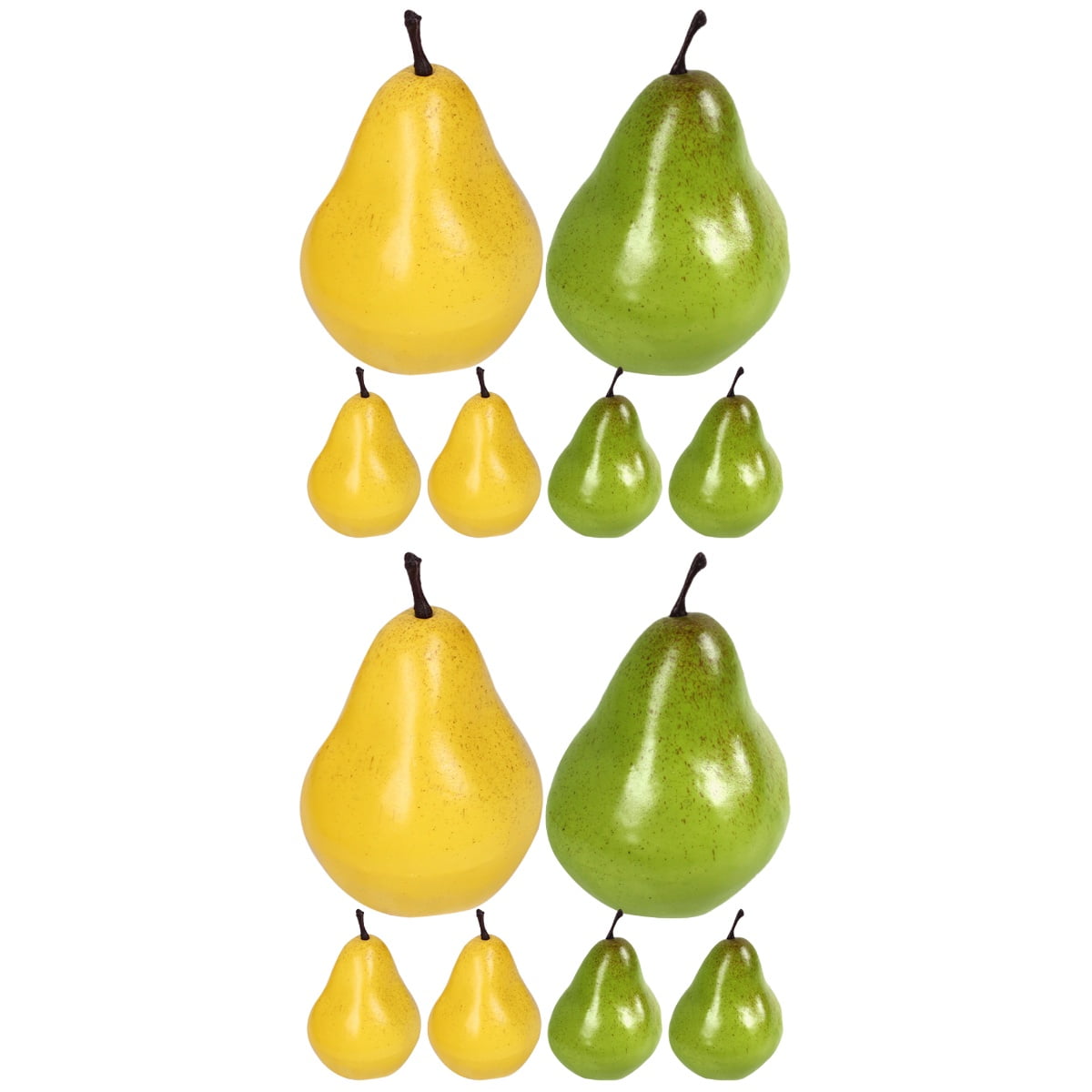 Worgeous 12 pcs Lifelike Artificial Fruit Model Faux Simulated Pear ...