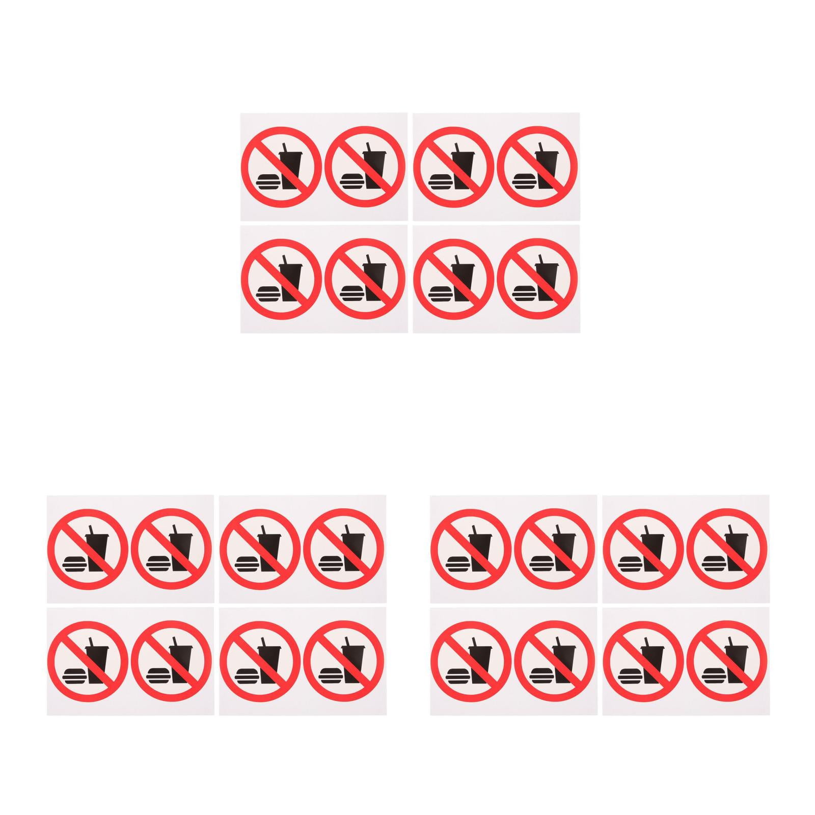 Worgeous 12 pcs Please No Food Or Drinks Sign Customer Notice No Eating ...