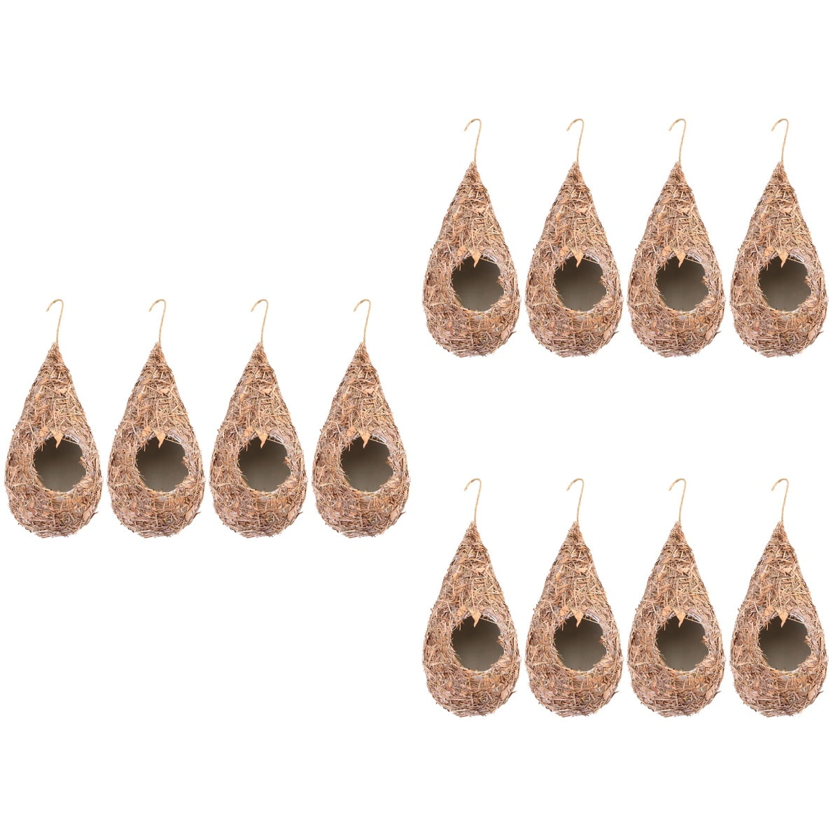 Worgeous 12 pcs Practical Straw Bird Breeding Nest Artificial Bird Nest ...