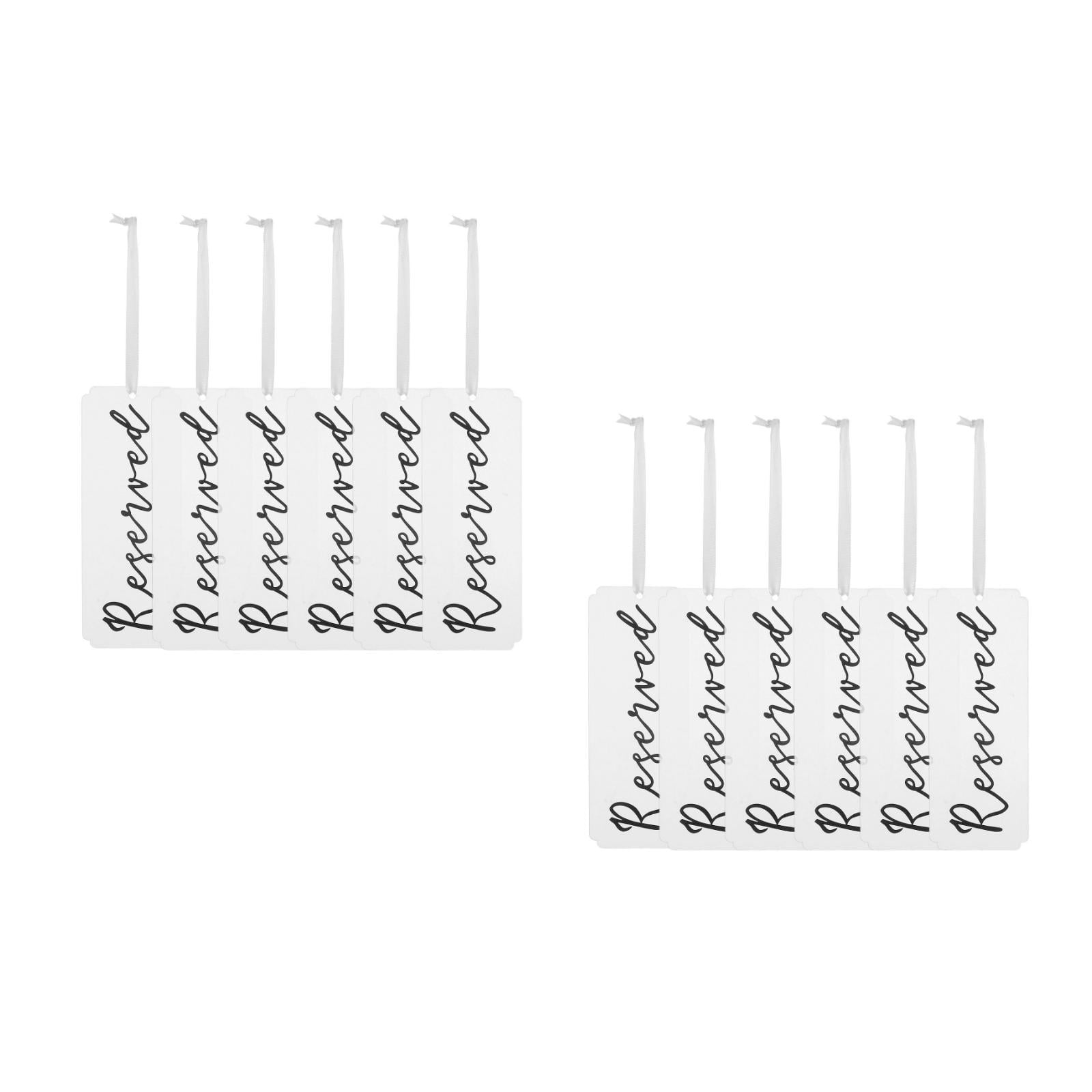 Worgeous 12 pcs Reserved Signs For Wedding Chairs Acrylic Tags With ...