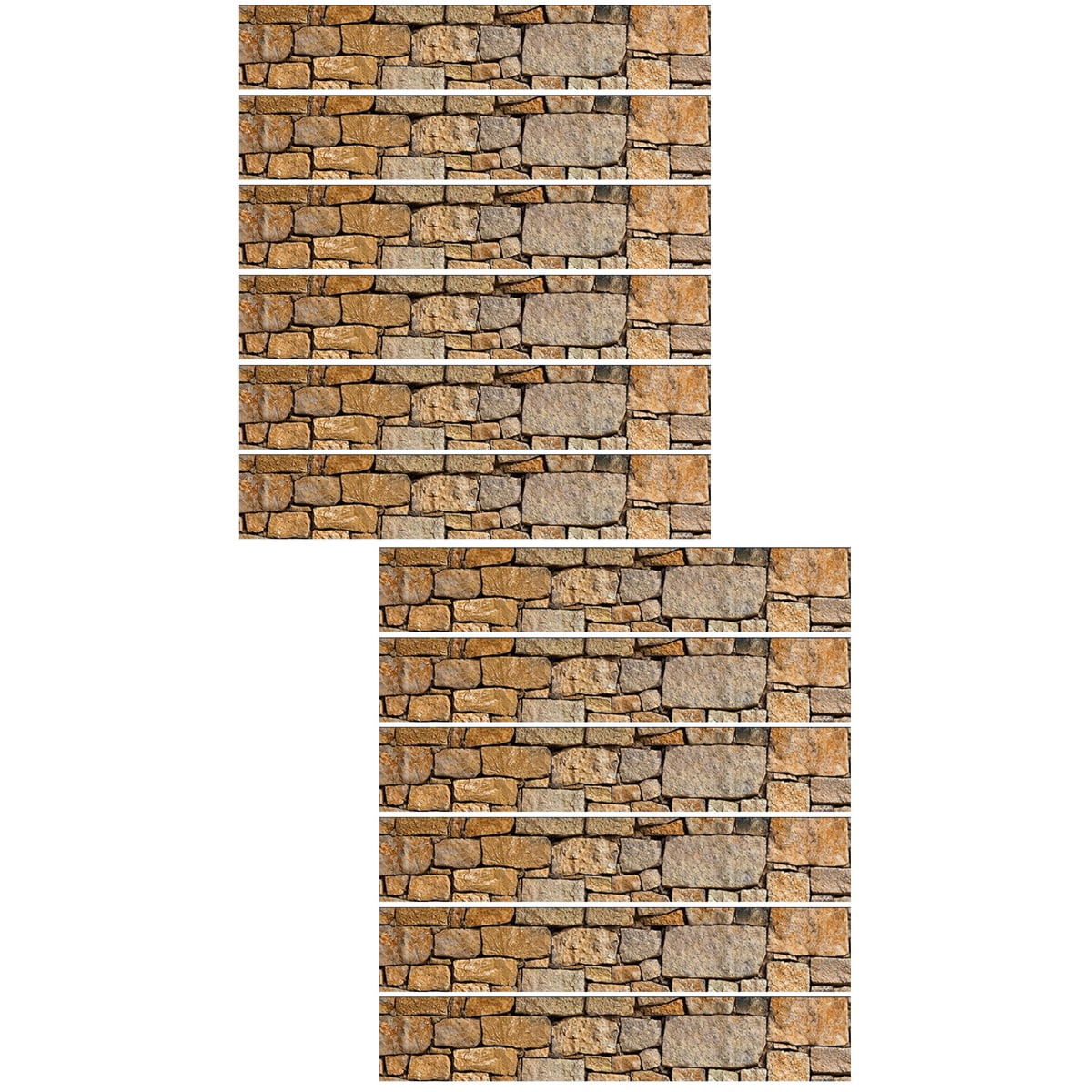 WORGEOUS 12 pcs Creative Stone Stairs Pasters DIY Wall Stickers ...