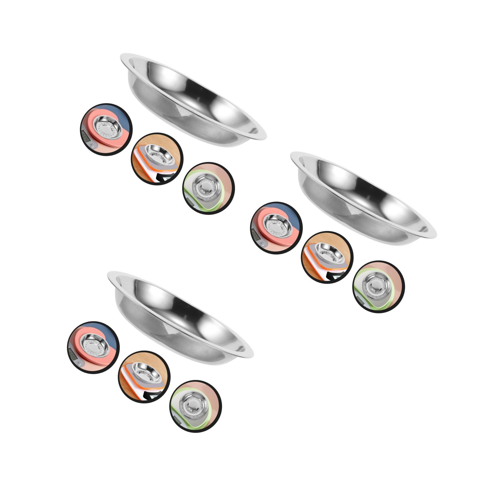 Worgeous 12 pcs Stainless Steel Weighing Pans Electronic Scale Tray ...