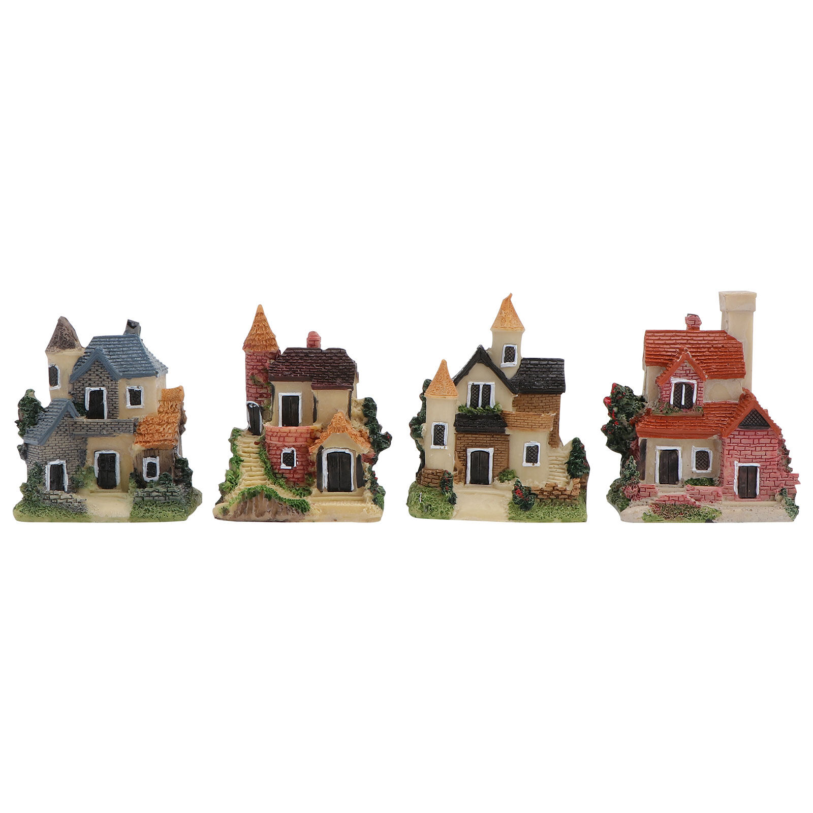 Worgeous 12 pcs Villa Shaped Adornment Decorative Resin Villa Ornaments ...