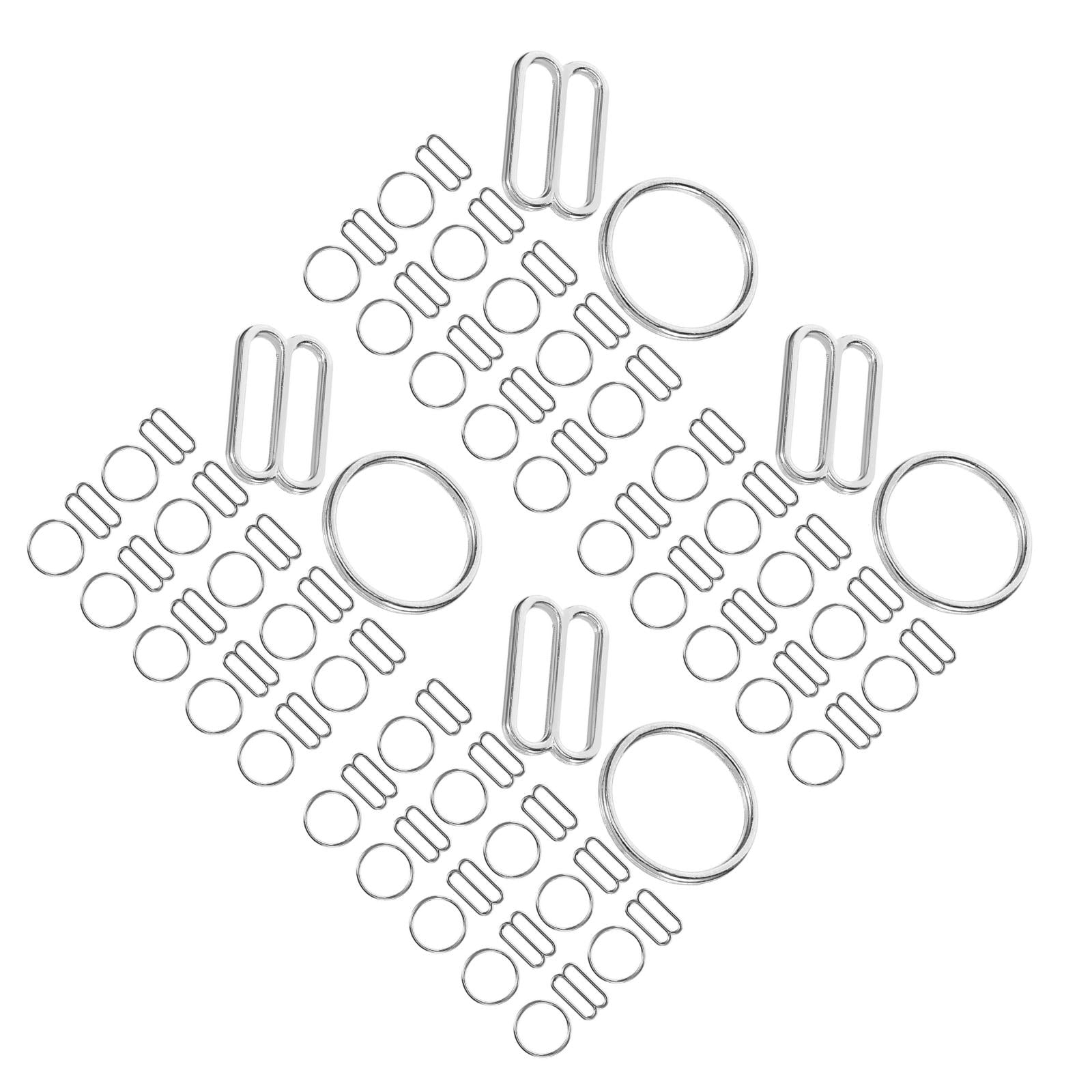 WHAMVOX Worgeous 120 Pairs Adjustable Bra Strap Hooks 8 Shaped Zinc ...