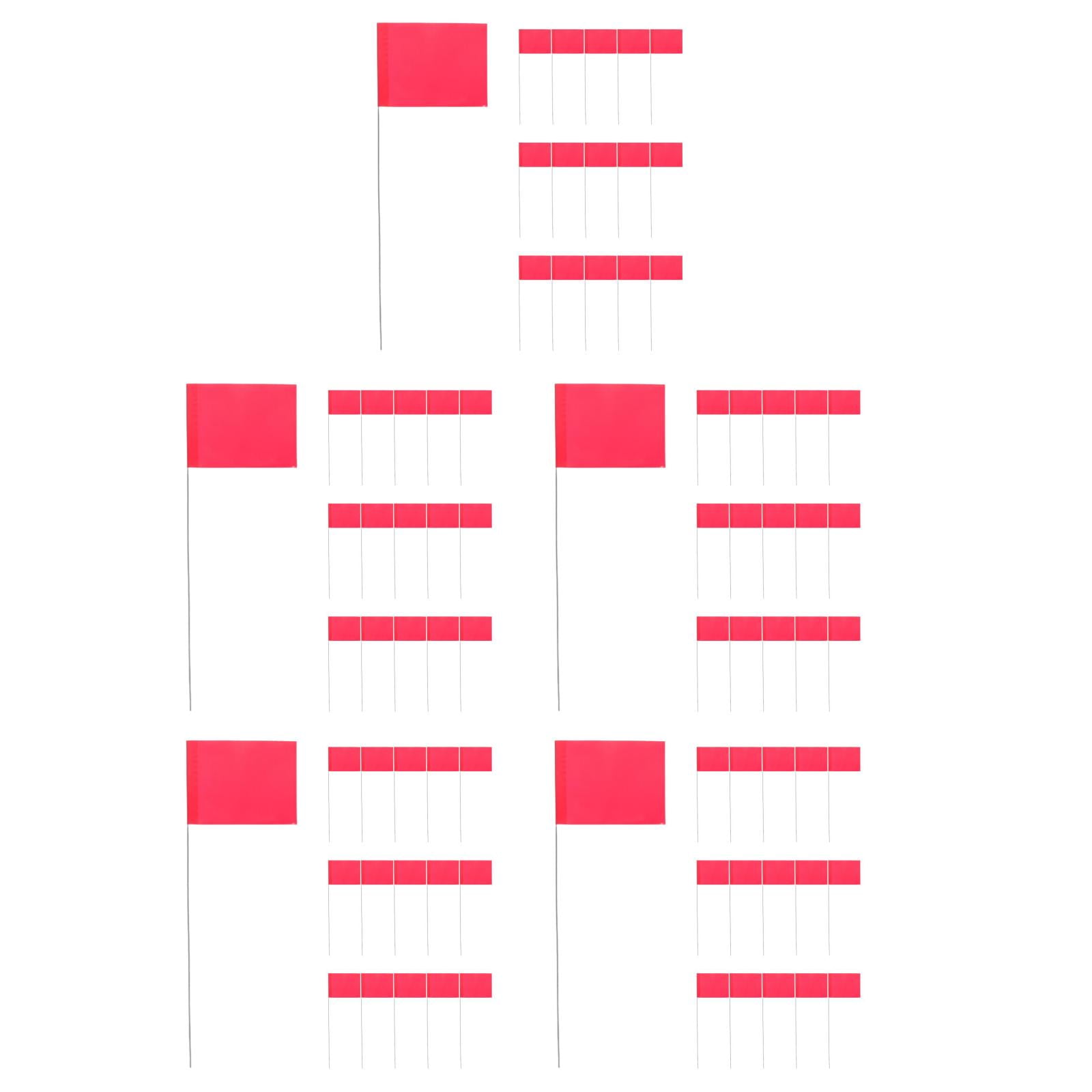 Worgeous 120 pcs Marking Flags with Stainless Steel Stakes for ...