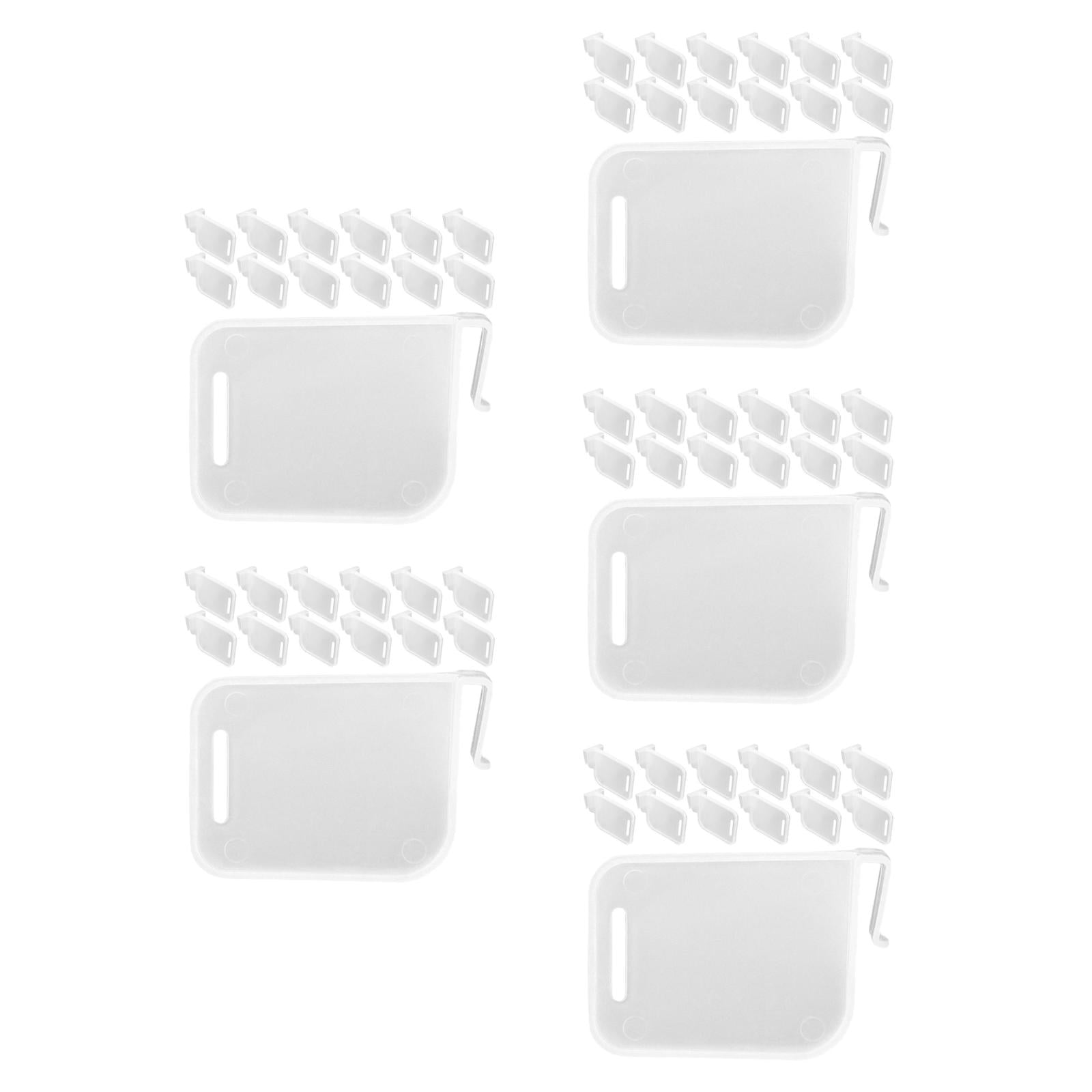 Worgeous 120 pcs Refrigerator Shelf Divider White Plastic Fridge ...