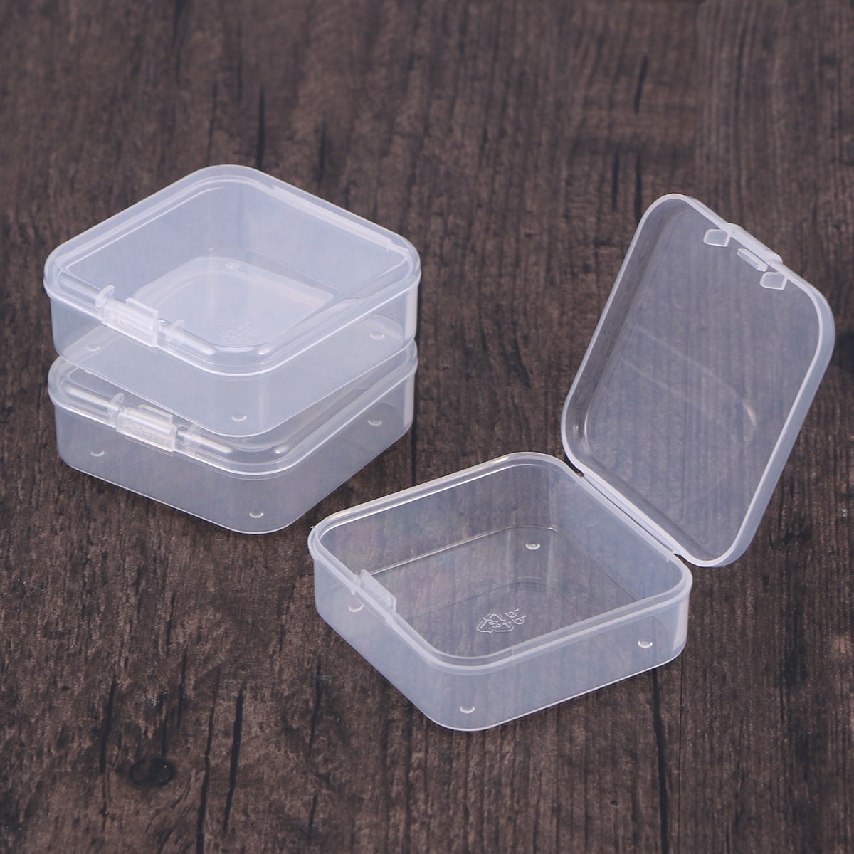 Worgeous 12Pcs Clear Plastic Compartment Box for Beads Storage ...