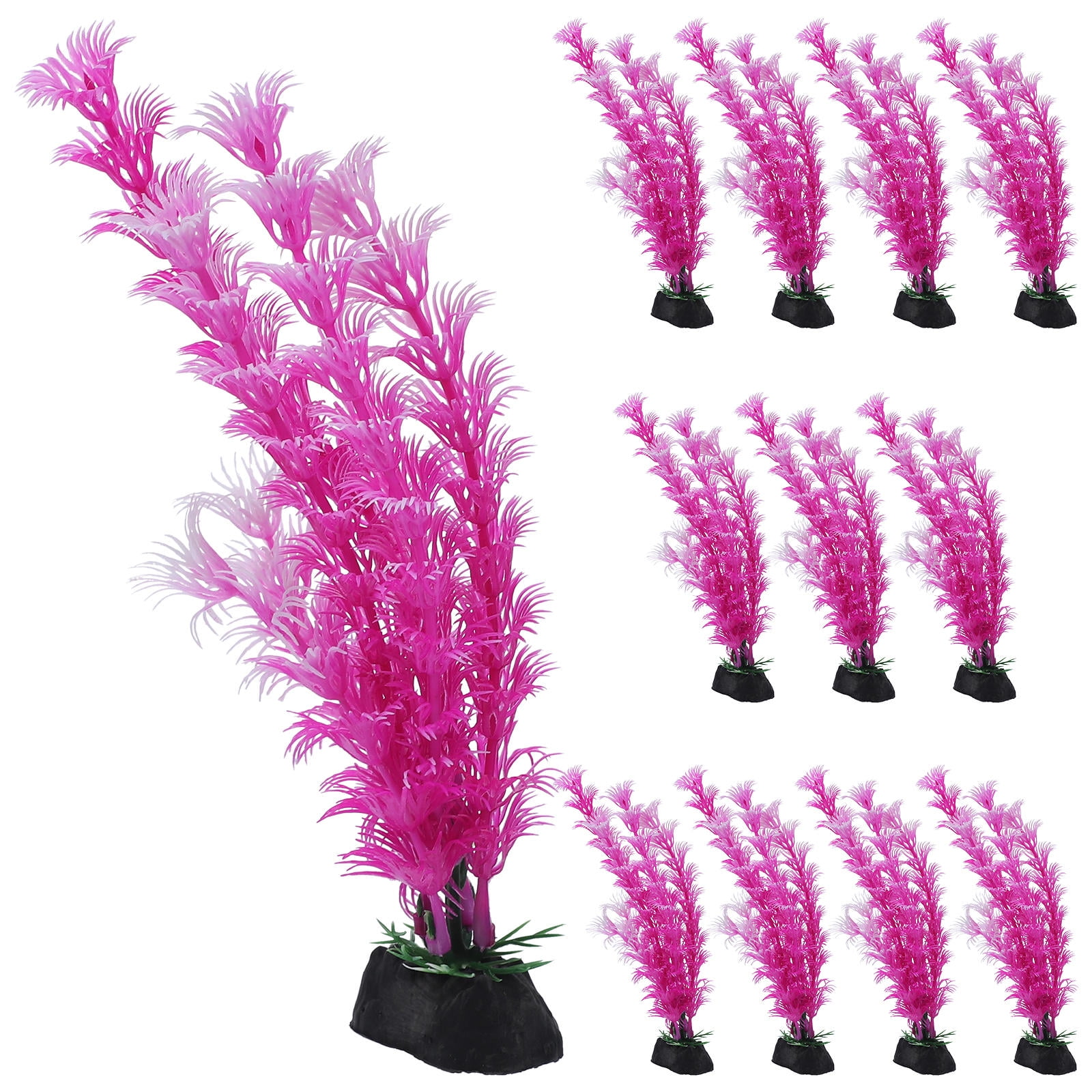 Worgeous 12Pcs Lifelike Plant Faux Tank Plant Decor Aquarium Plants ...