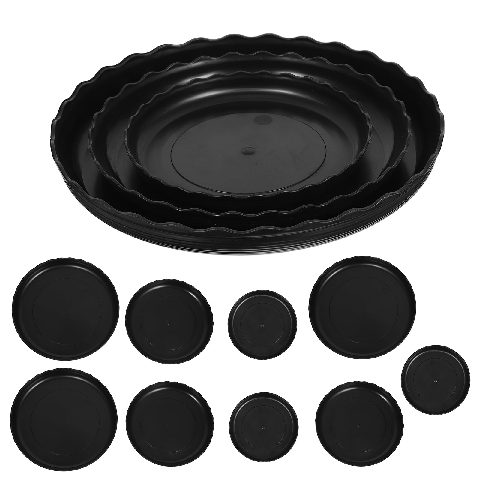 Worgeous 12Pcs Round Plant Pot Saucers Plant Saucer Drip Tray Flower ...