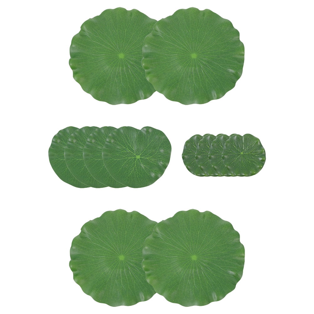 Worgeous 12pcs Artificial Lily Pads For Ponds Realistic Floating Lily ...
