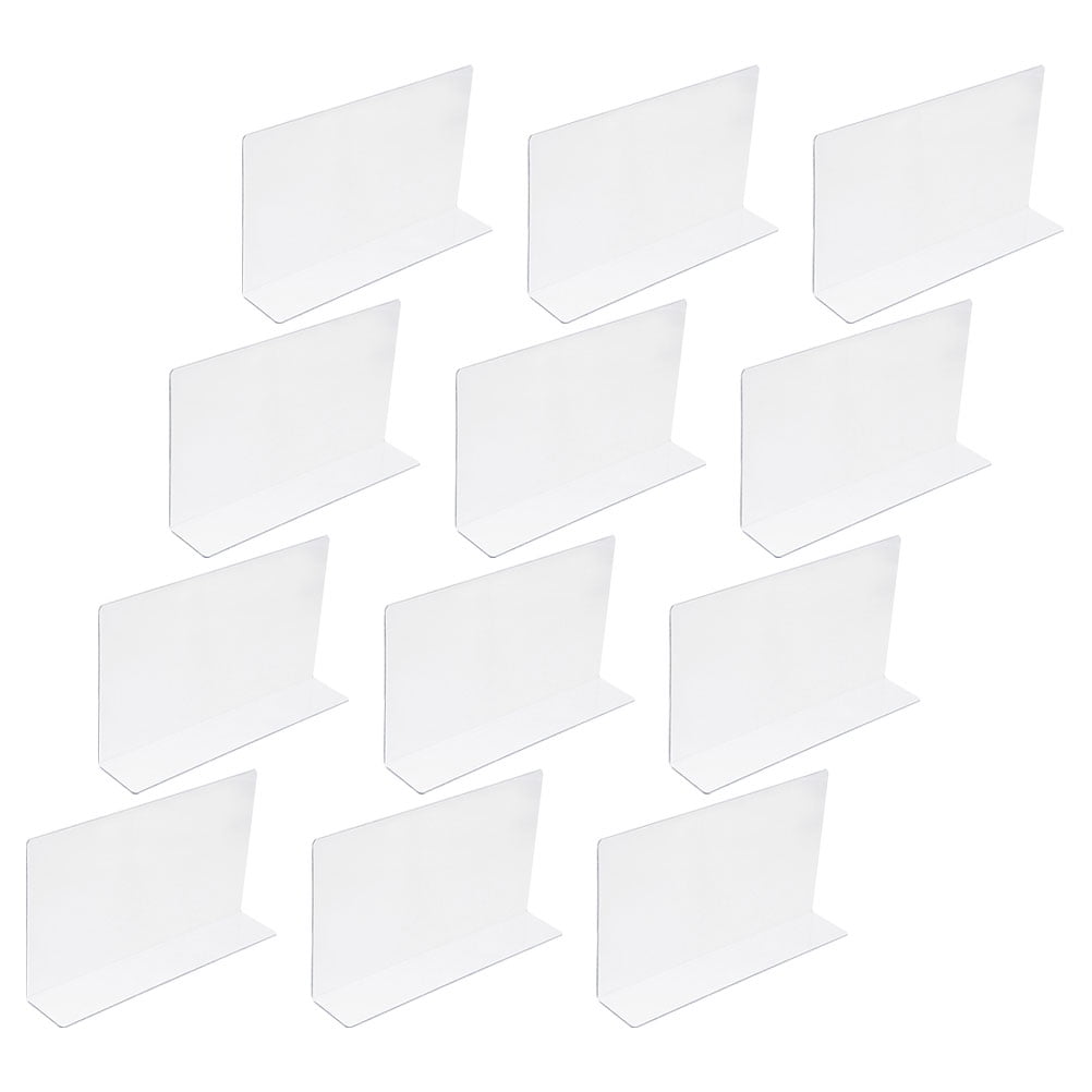 Worgeous 12pcs Clear Shelf Dividers For Retail Stores Plastic Product ...