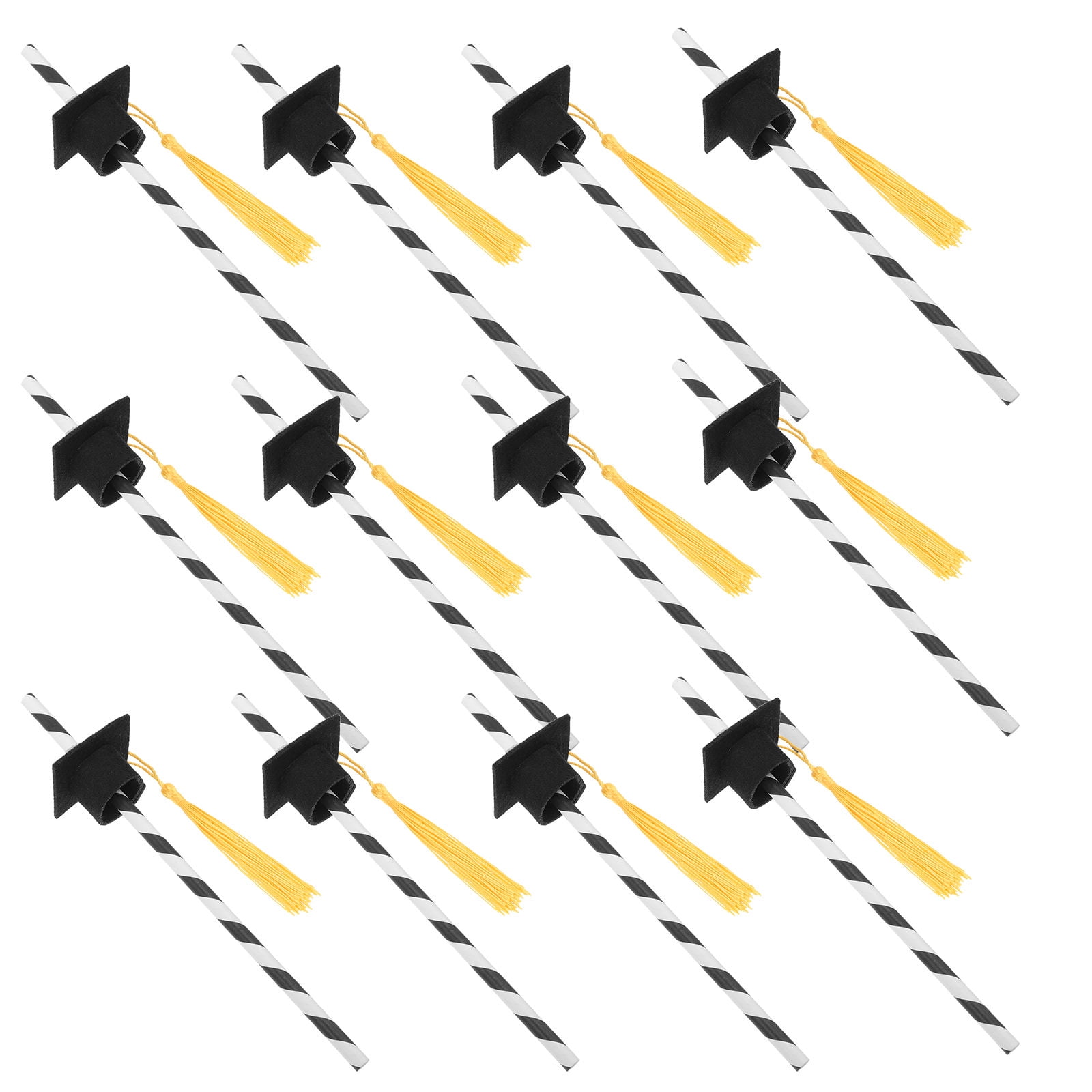 Worgeous 12pcs Graduation Season Graduation Cap Straw Graduation Party ...