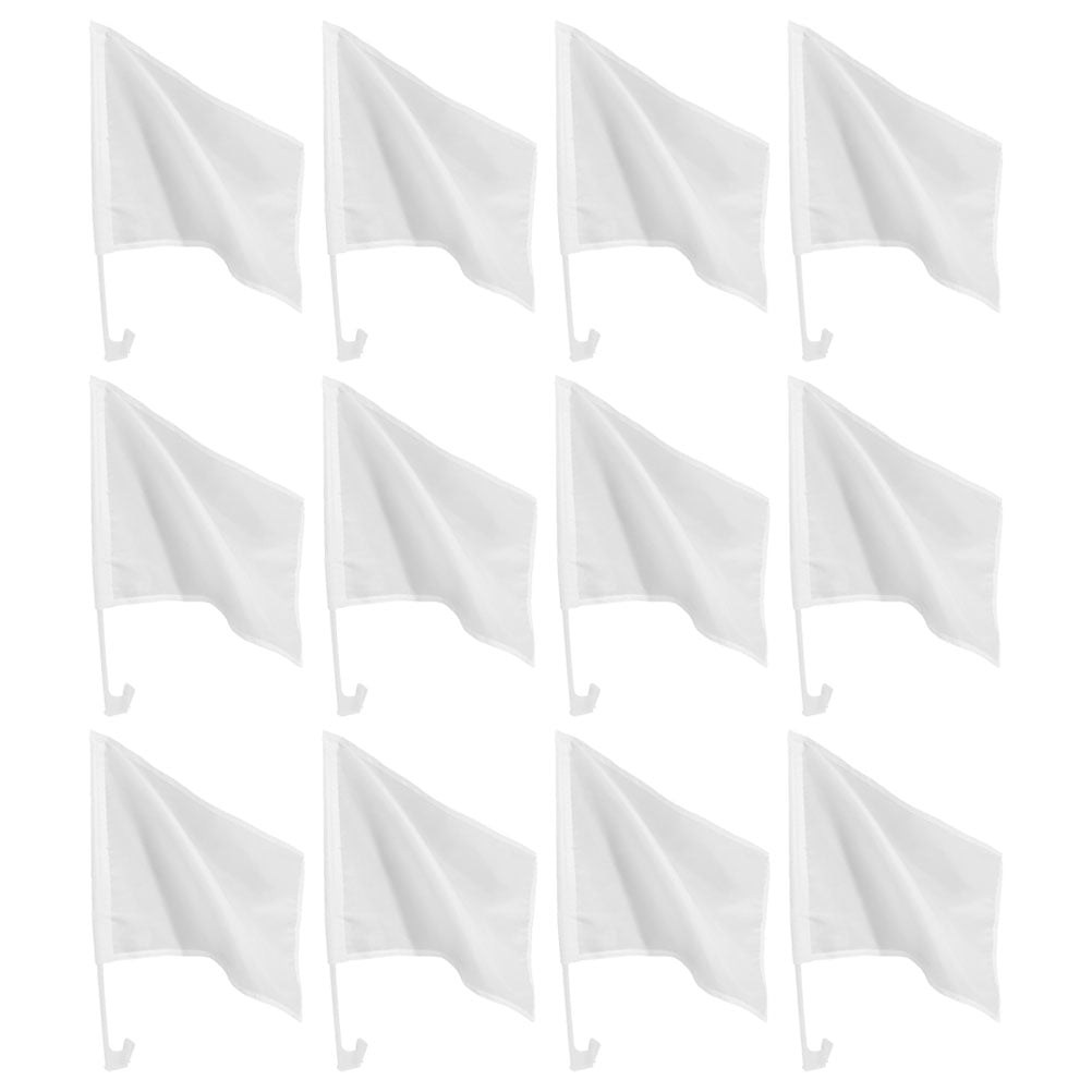 Raindrops White Blank Handheld Flags for DIY Decor with Comfortable ...