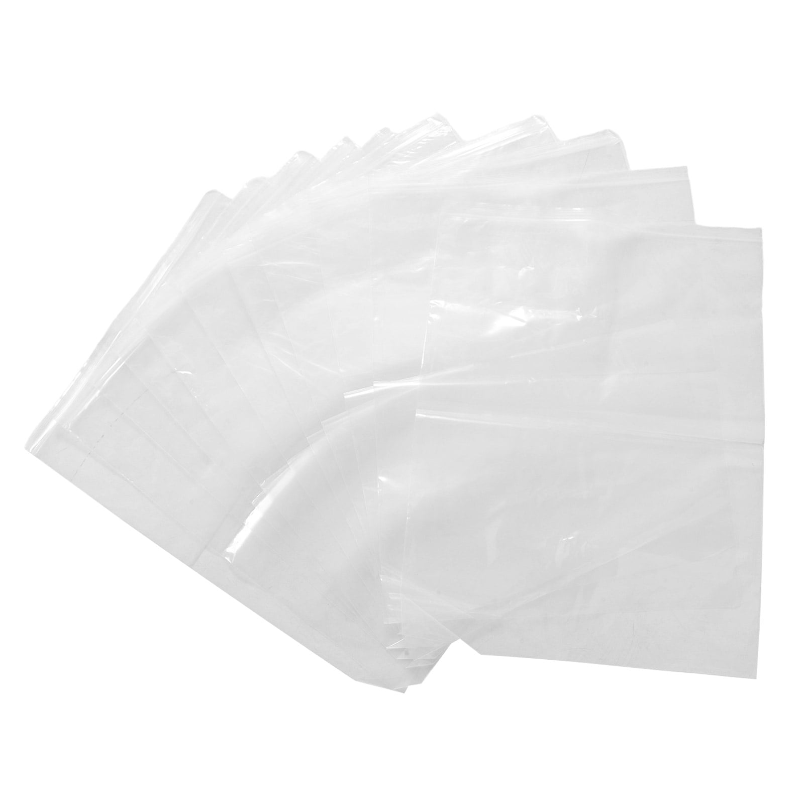 Worgeous 12pcs Large Transparent Plastic Bags for Storage and Travel ...