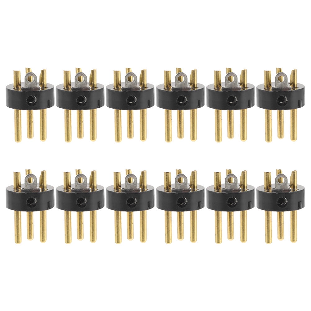 Worgeous 12pcs Mic Three-Pin XLR Connector Wired Connector 3-Pin XLR ...