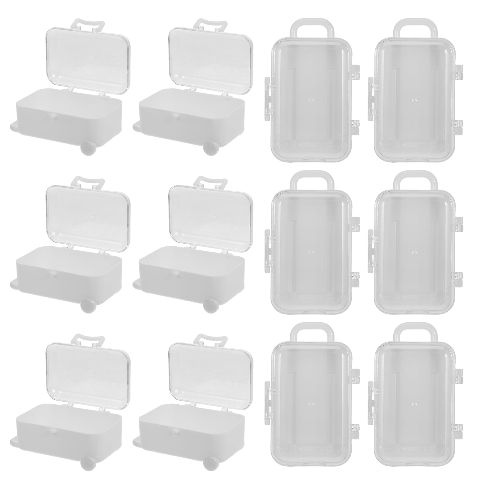 Worgeous 12pcs Mini Suitcase Favor Box Travel Candy Box Clear Plastic ...