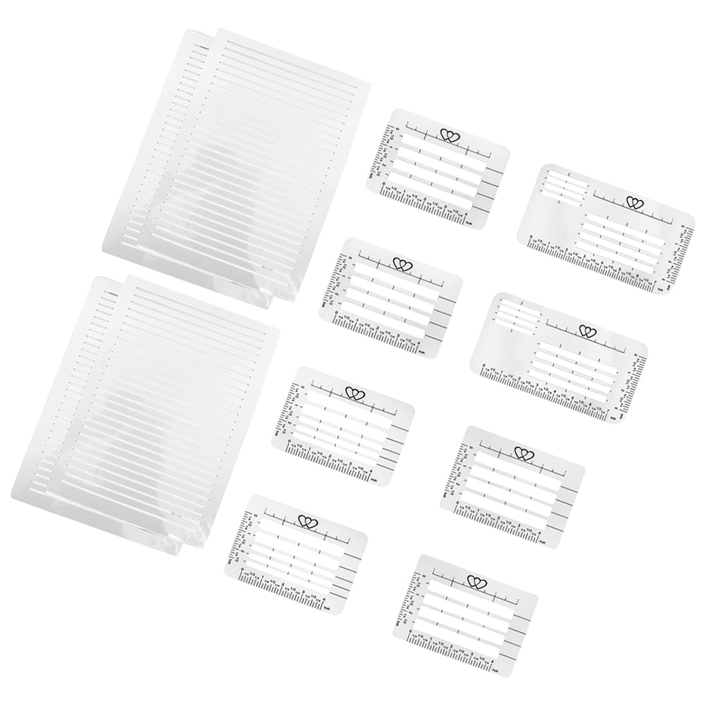 Worgeous 12pcs Multi-Functional Line Rulers For Journaling And Envelope ...
