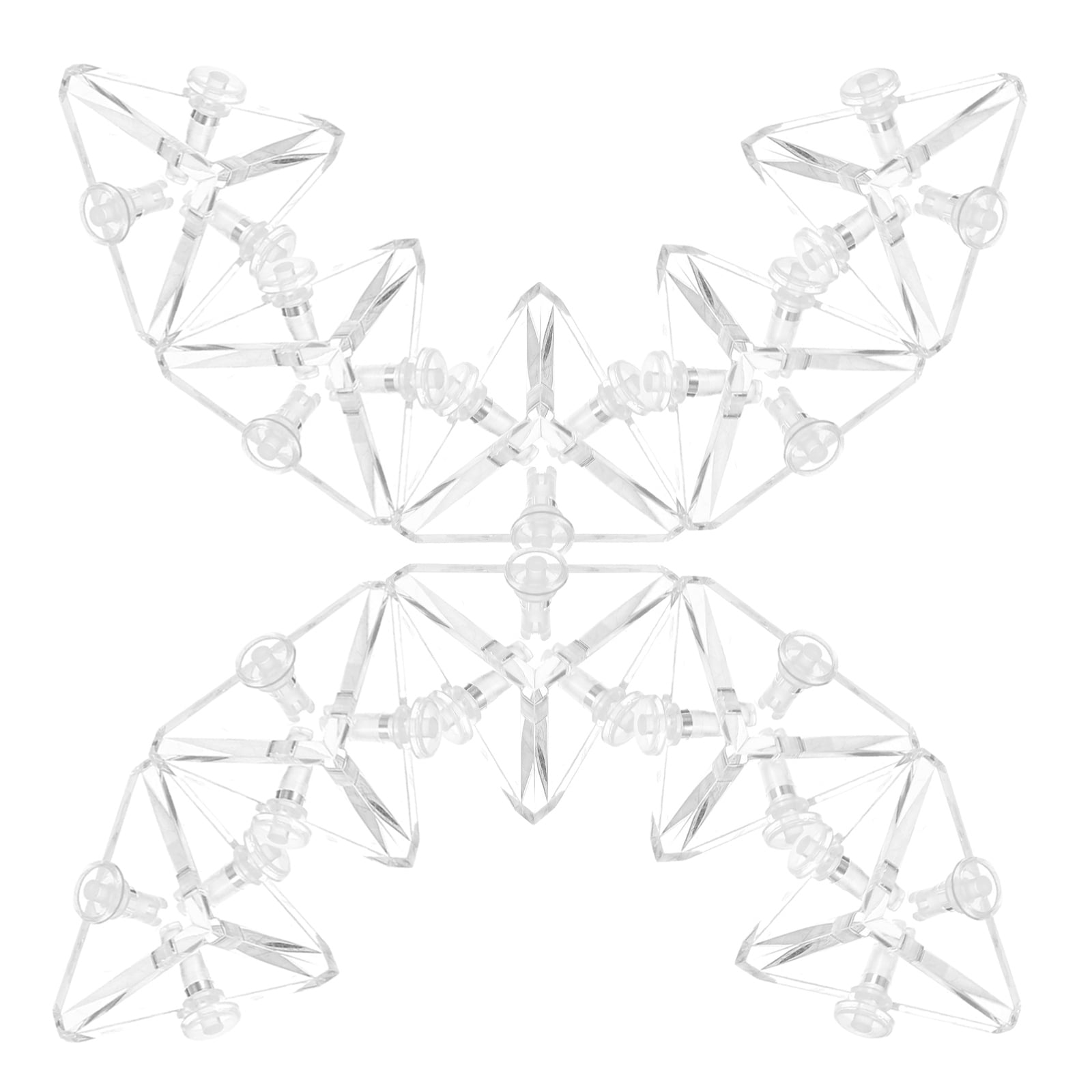 Worgeous 12pcs Transparent Acrylic Triangle Connectors With Rivets ...