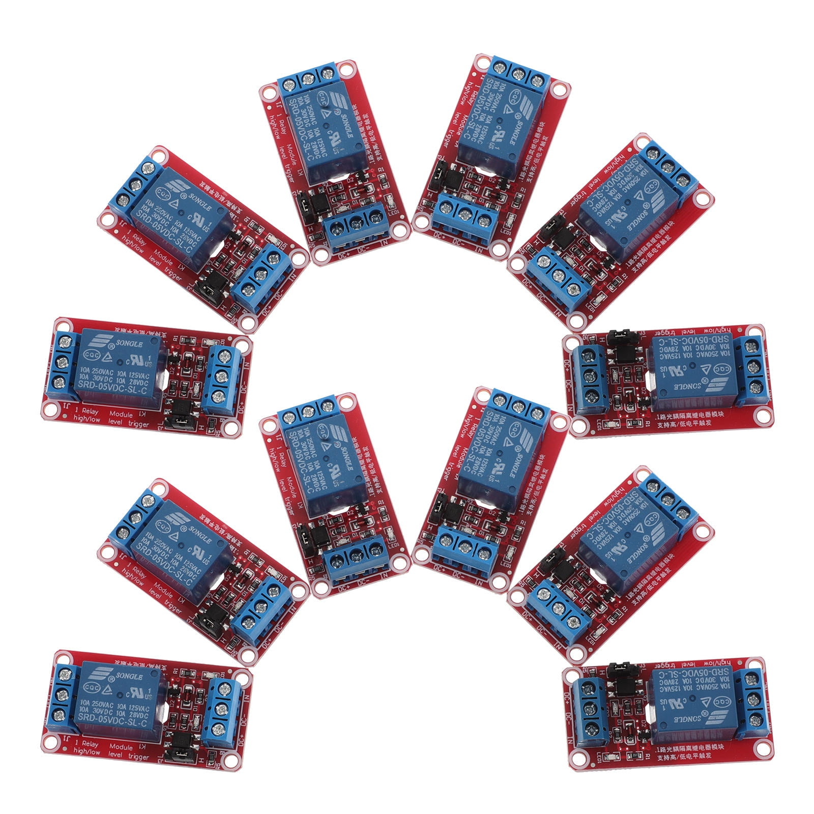 Worgeous 12pcs Voltage Controlled Relay With Optocoupler Module For ...