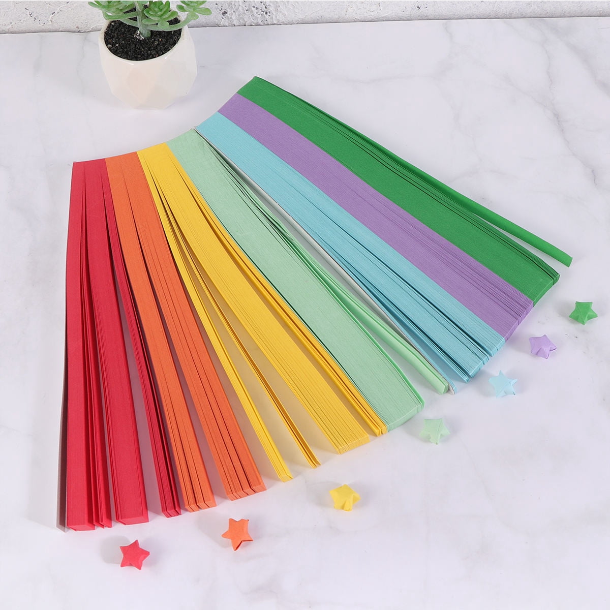 Worgeous 1350 Pieces Assortment Color Star Paper Papercraft Kid ...