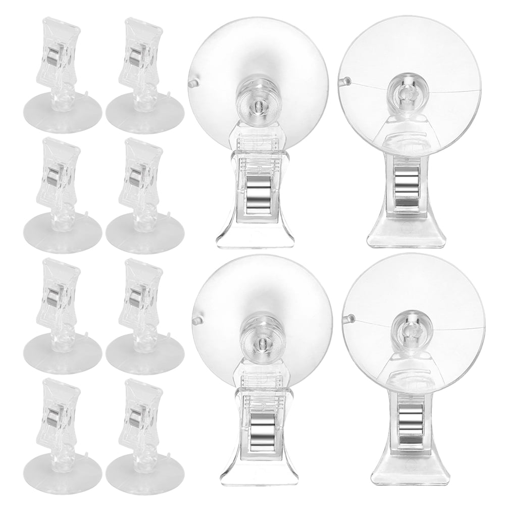 Worgeous 14 Pcs Fish Tank Clips Suction Cups for Aquarium Transparent ...