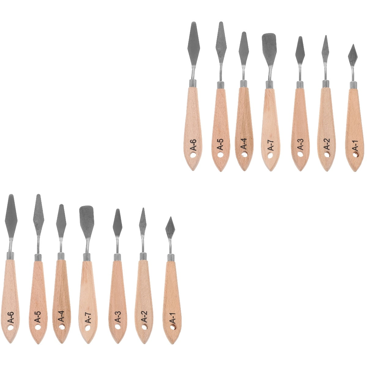 Worgeous 14 pcs Metal Oil Painting Spatula Art Craft Metal Spatula with ...