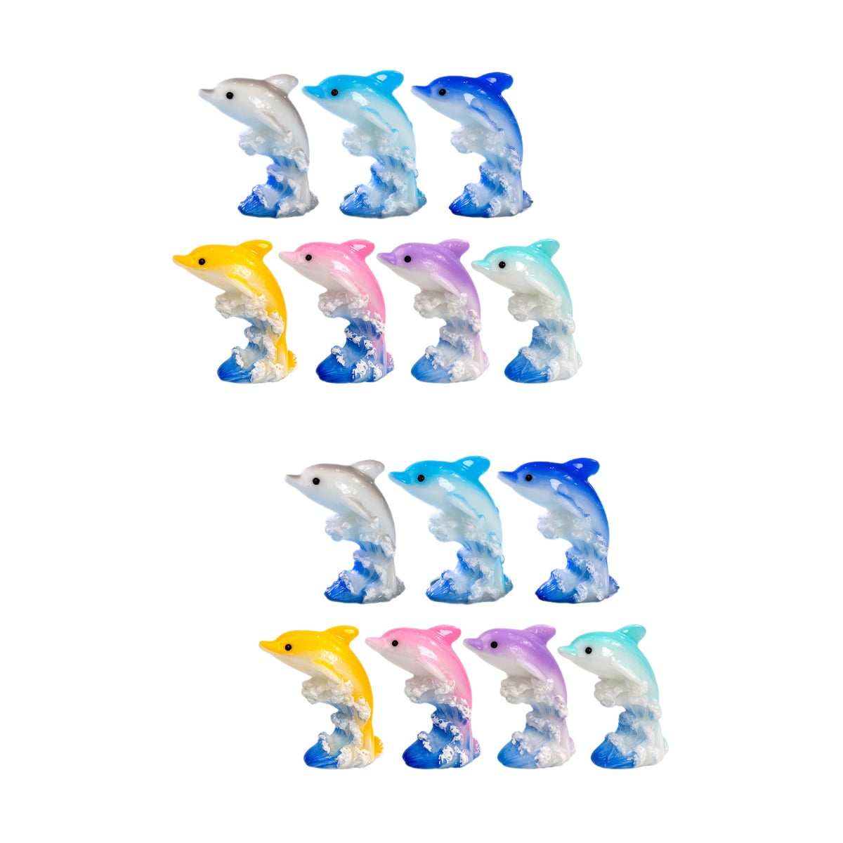 Worgeous 14 pcs Miniature Dolphin Lovely Mini Dolphin Figurines Cute ...