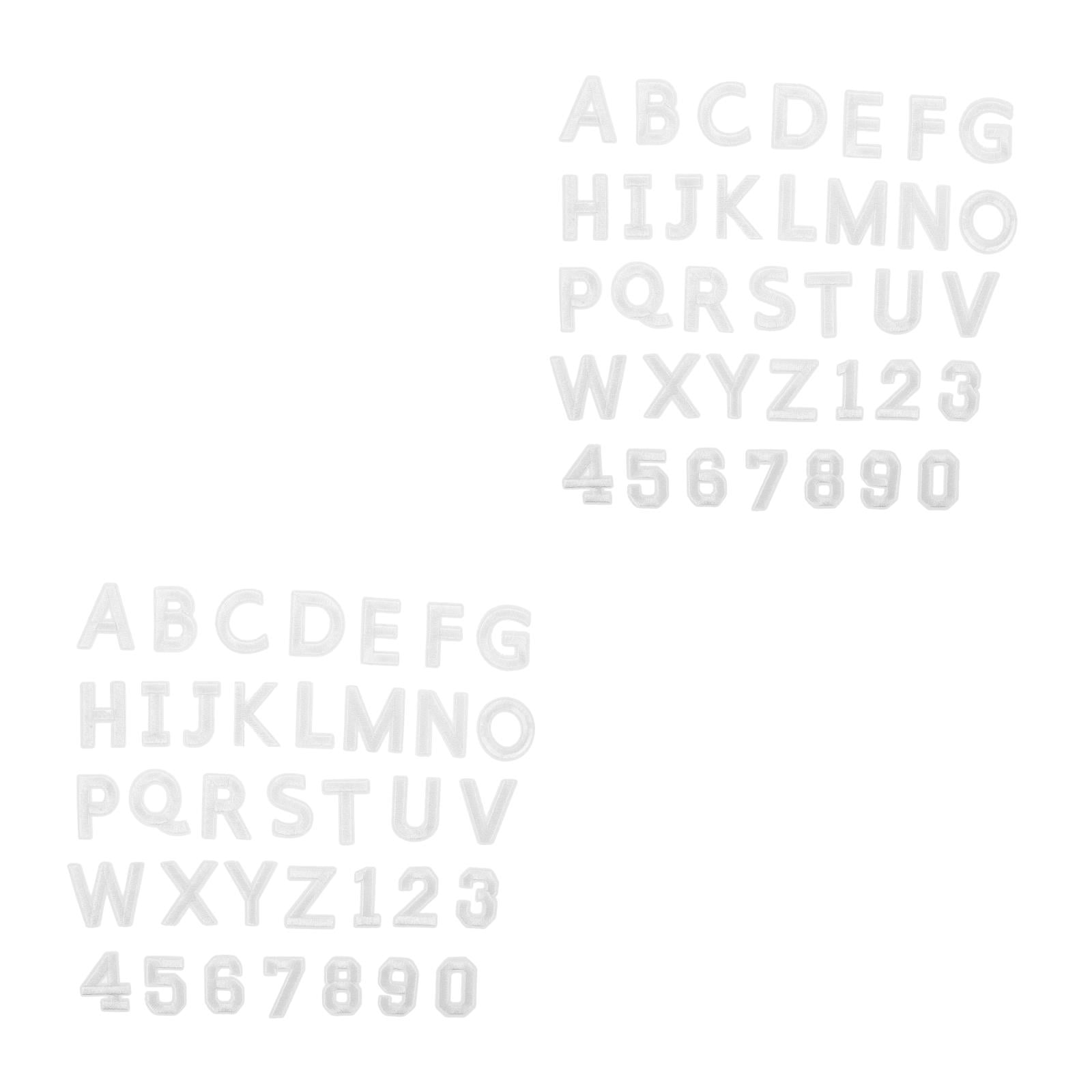 Worgeous 144 pcs Iron on Letters and Numbers Patches Embroidered Sew On ...