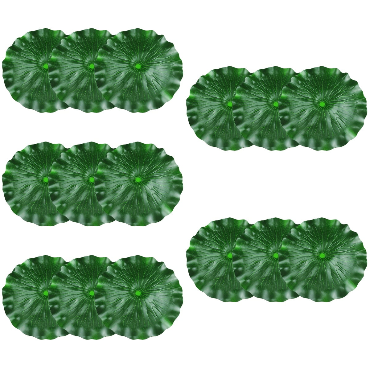 Worgeous 15 Pcs Floating Lotus Leaf Pond Decor Water Pool Floating ...