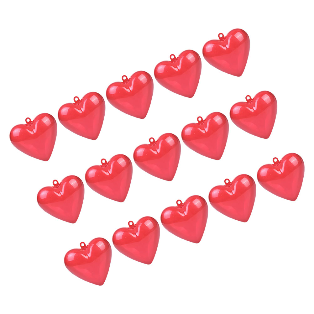 Worgeous 15 Pcs Heart Candy Boxes Clear Plastic Fillable Ornaments ...