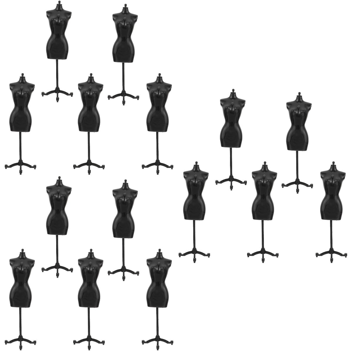 Worgeous 15 pcs Doll Clothes Rack Miniature Mannequin Model Stand Dress ...